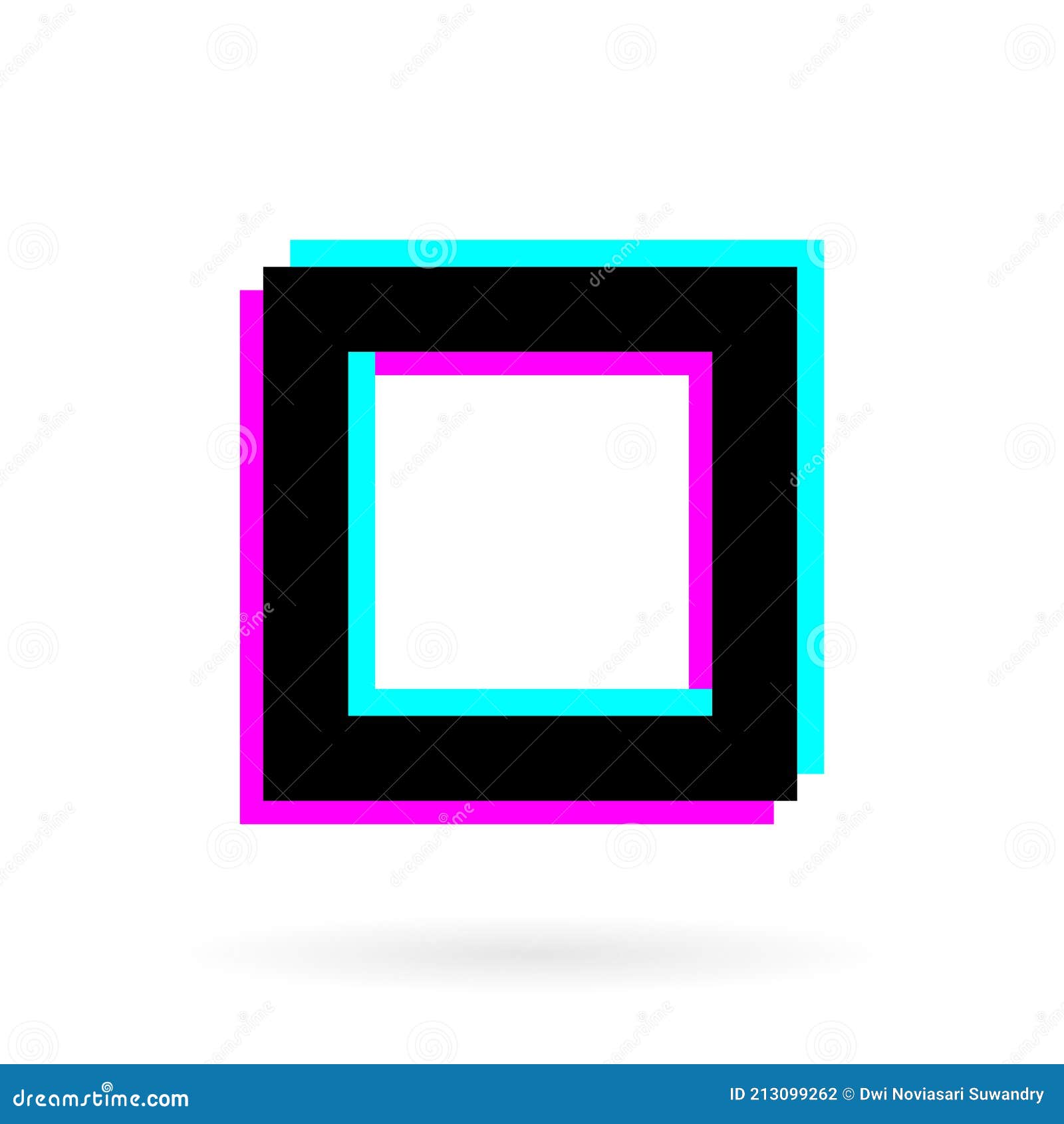 Square Box Logo Shadow Modern Concept Stock Vector - Illustration of ...