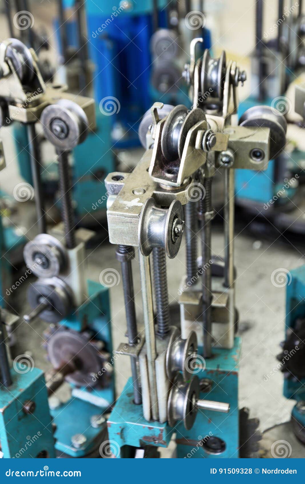 Modern braiding machine. stock photo. Image of mechanism - 91509328