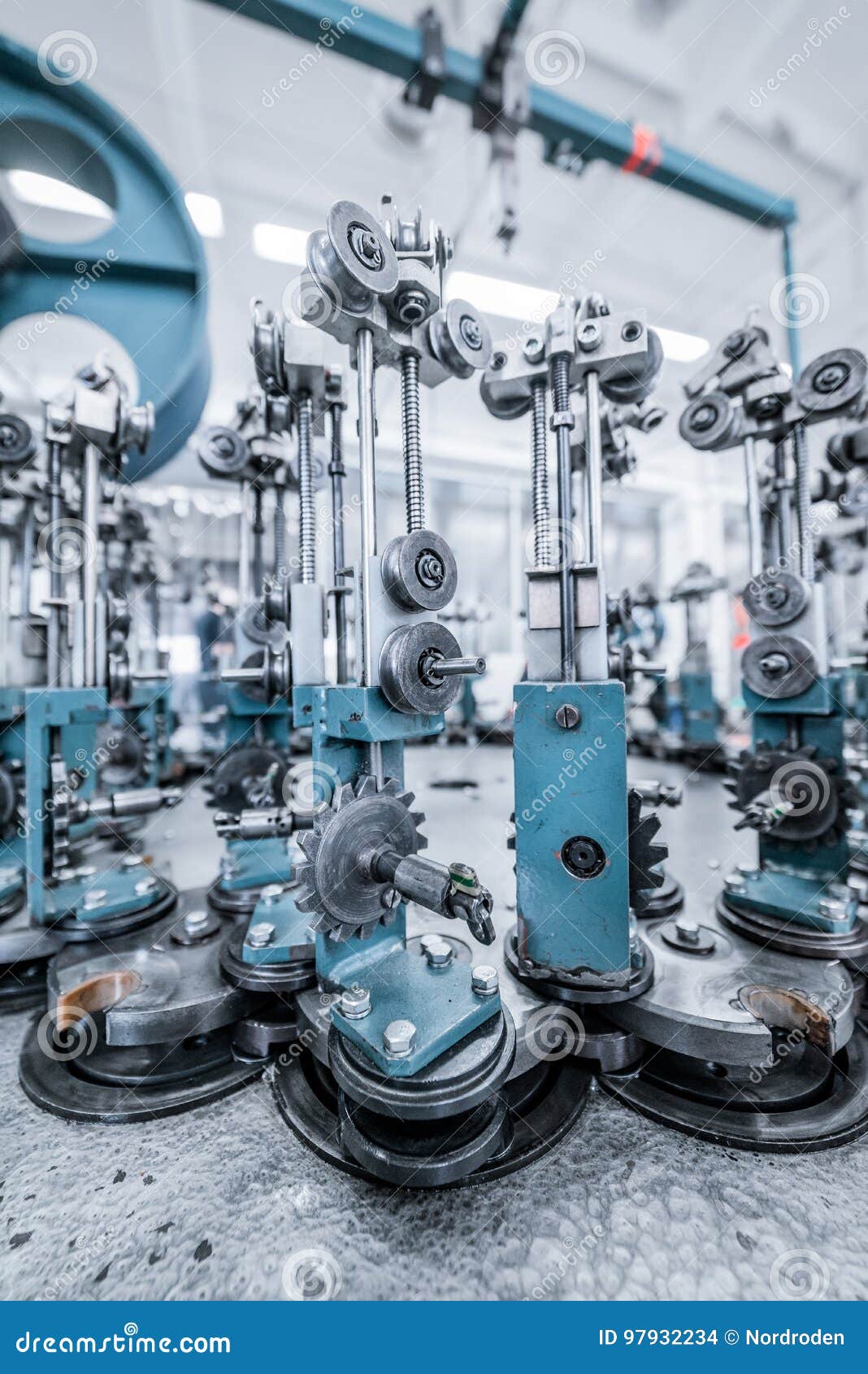 Modern braiding machine. stock photo. Image of process - 97932234