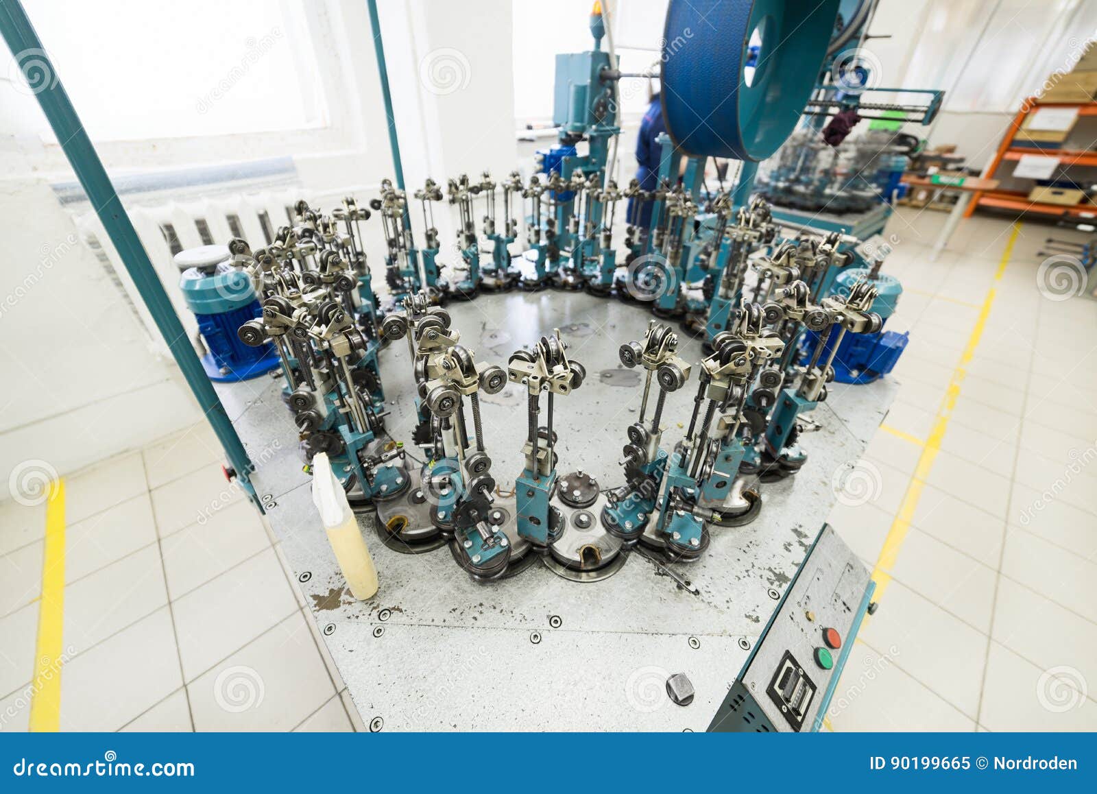 Modern braiding machine. stock image. Image of engineering - 90199665