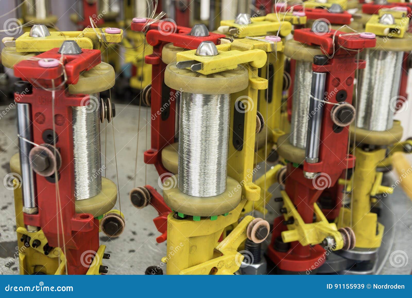Modern braiding machine. stock image. Image of closeup - 91155939