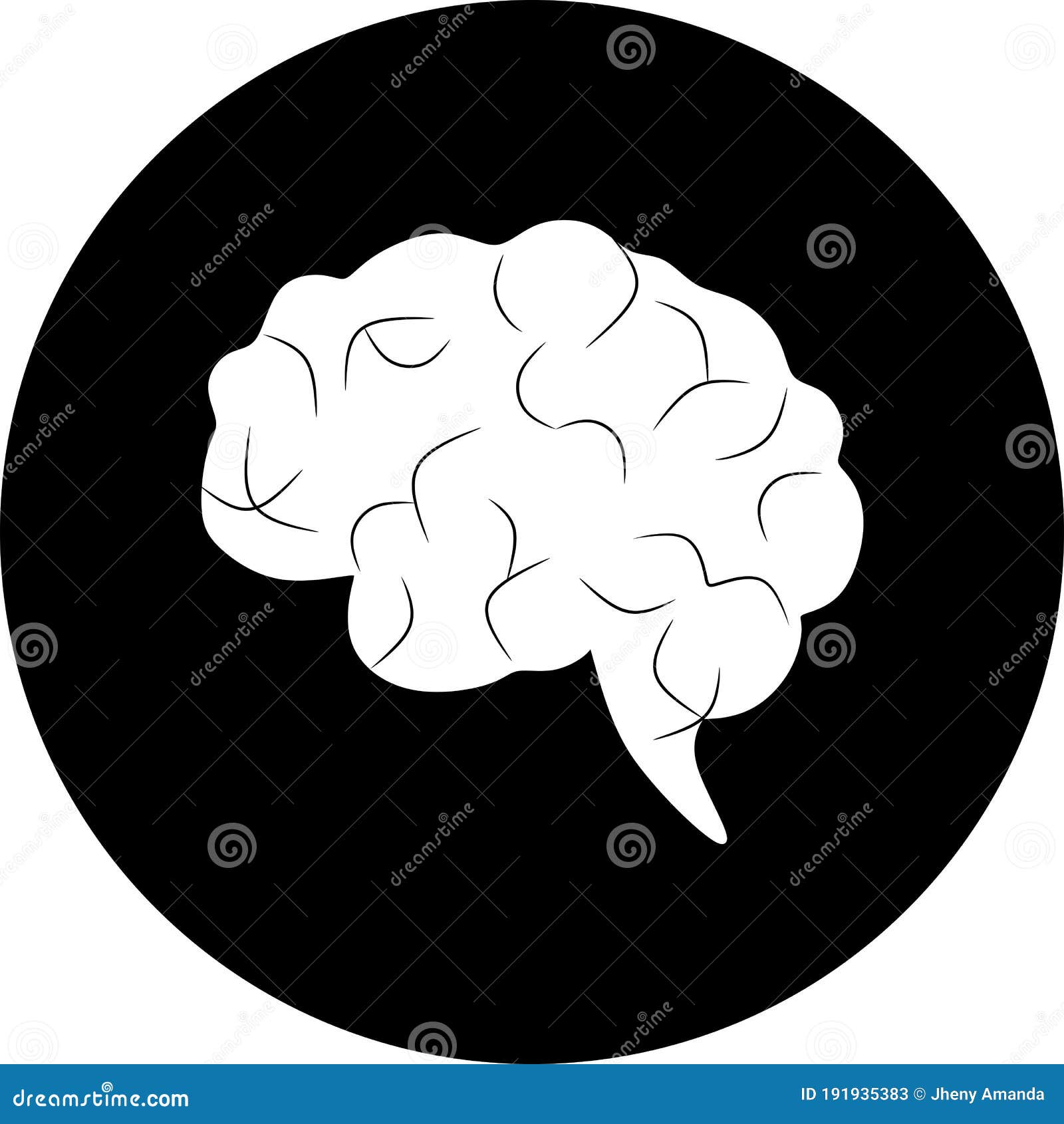 Modern Brain Link Connected Point Logo Vector. Digital Human Brain ...