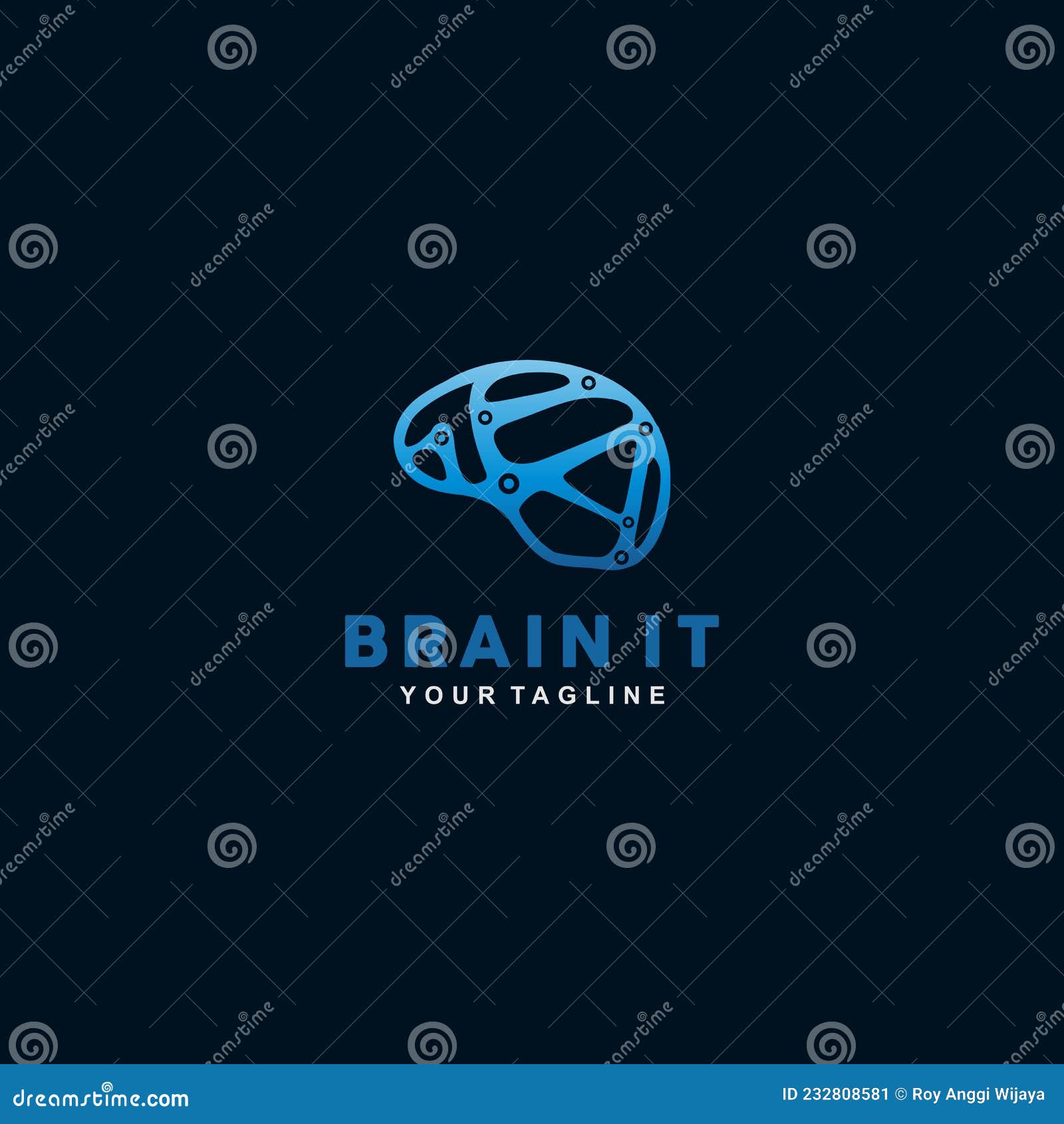 Simple Brain Logo Design Template Stock Vector - Illustration of design ...