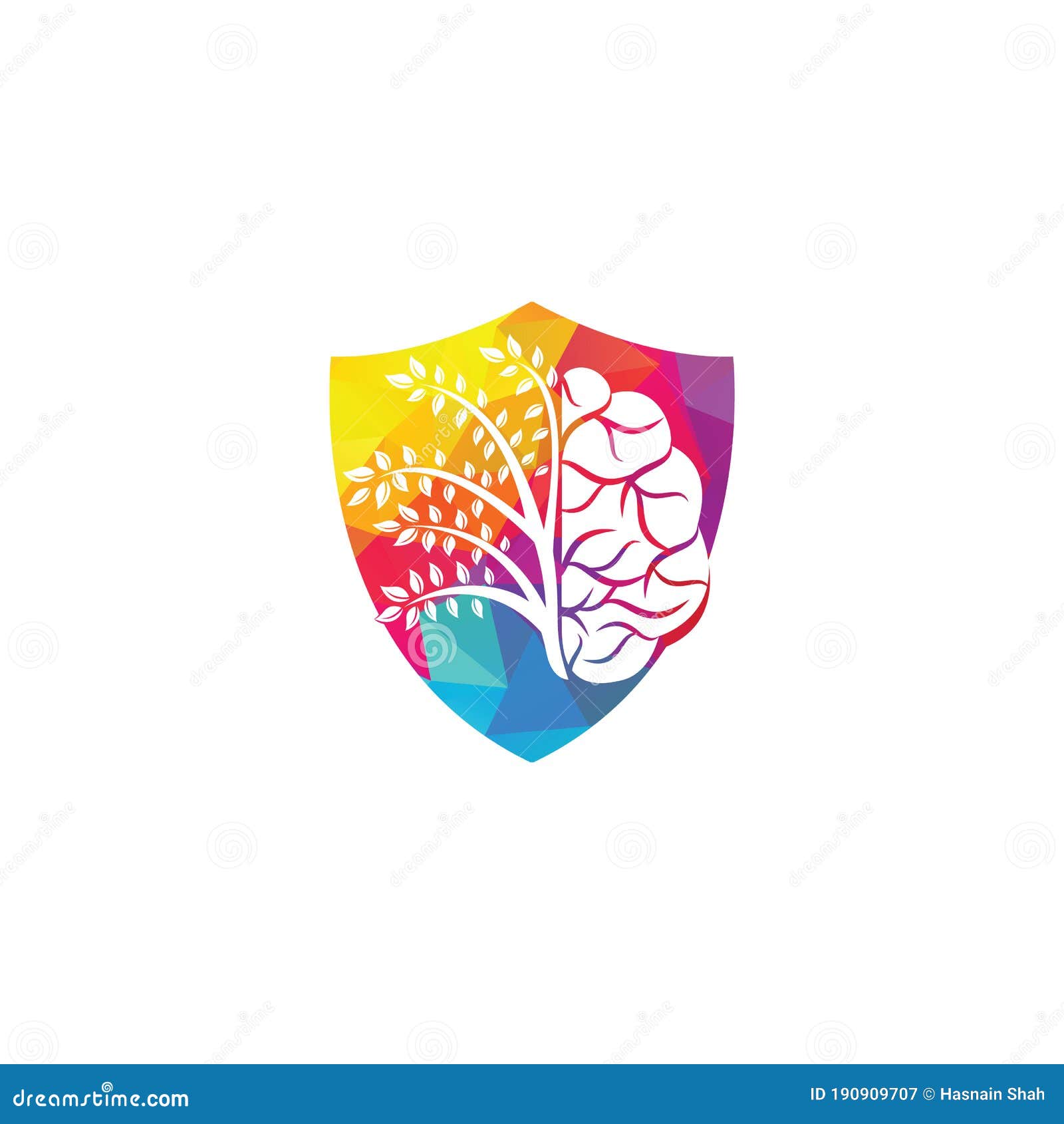 Modern Brain Tree Logo Design. Stock Vector - Illustration of science ...