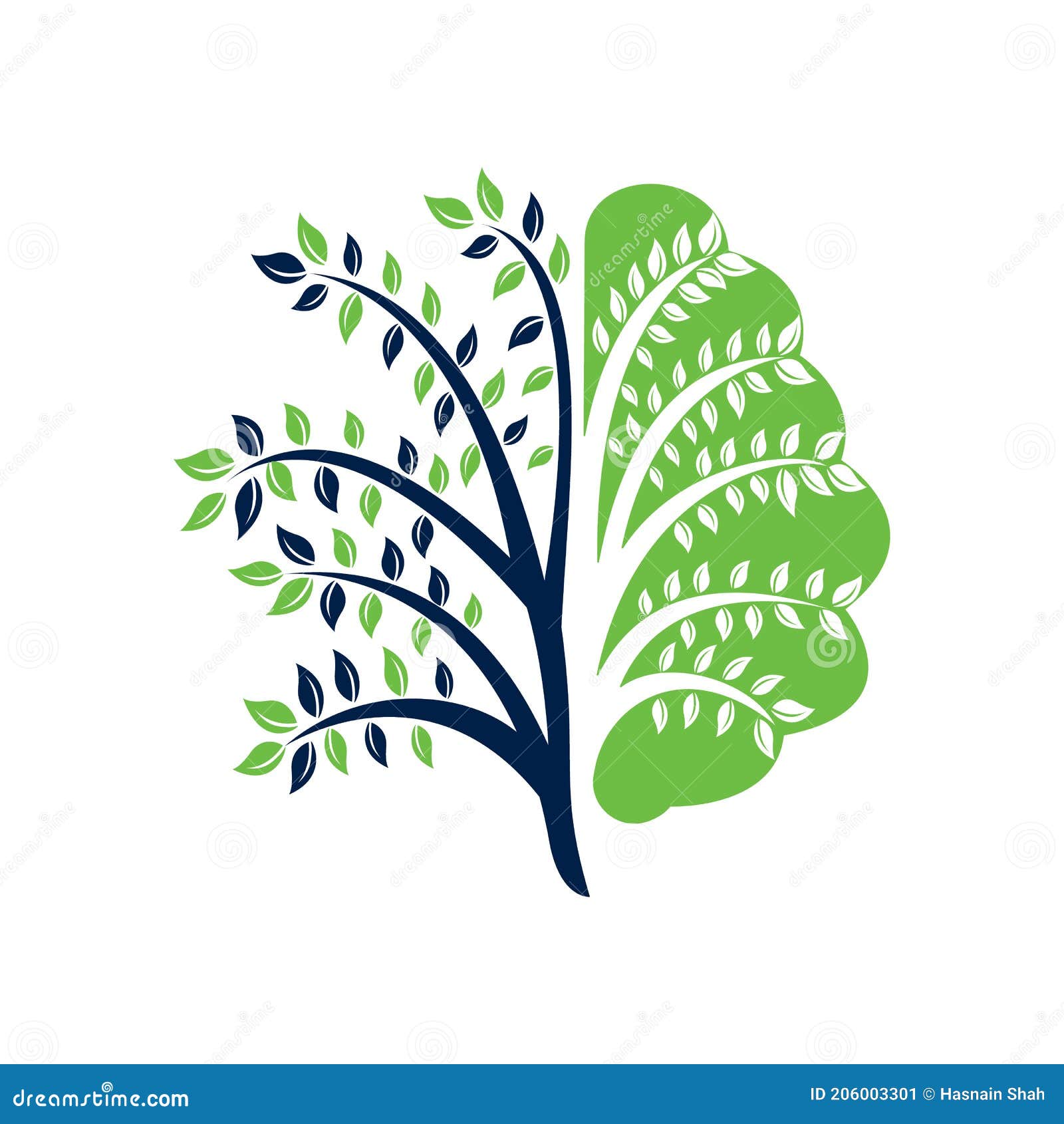 Modern Brain Tree Logo Design. Stock Vector - Illustration of education ...