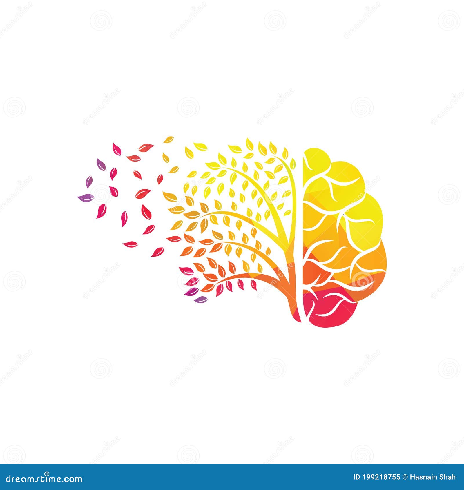 Modern Brain Tree Logo Design. Stock Vector - Illustration of concept ...