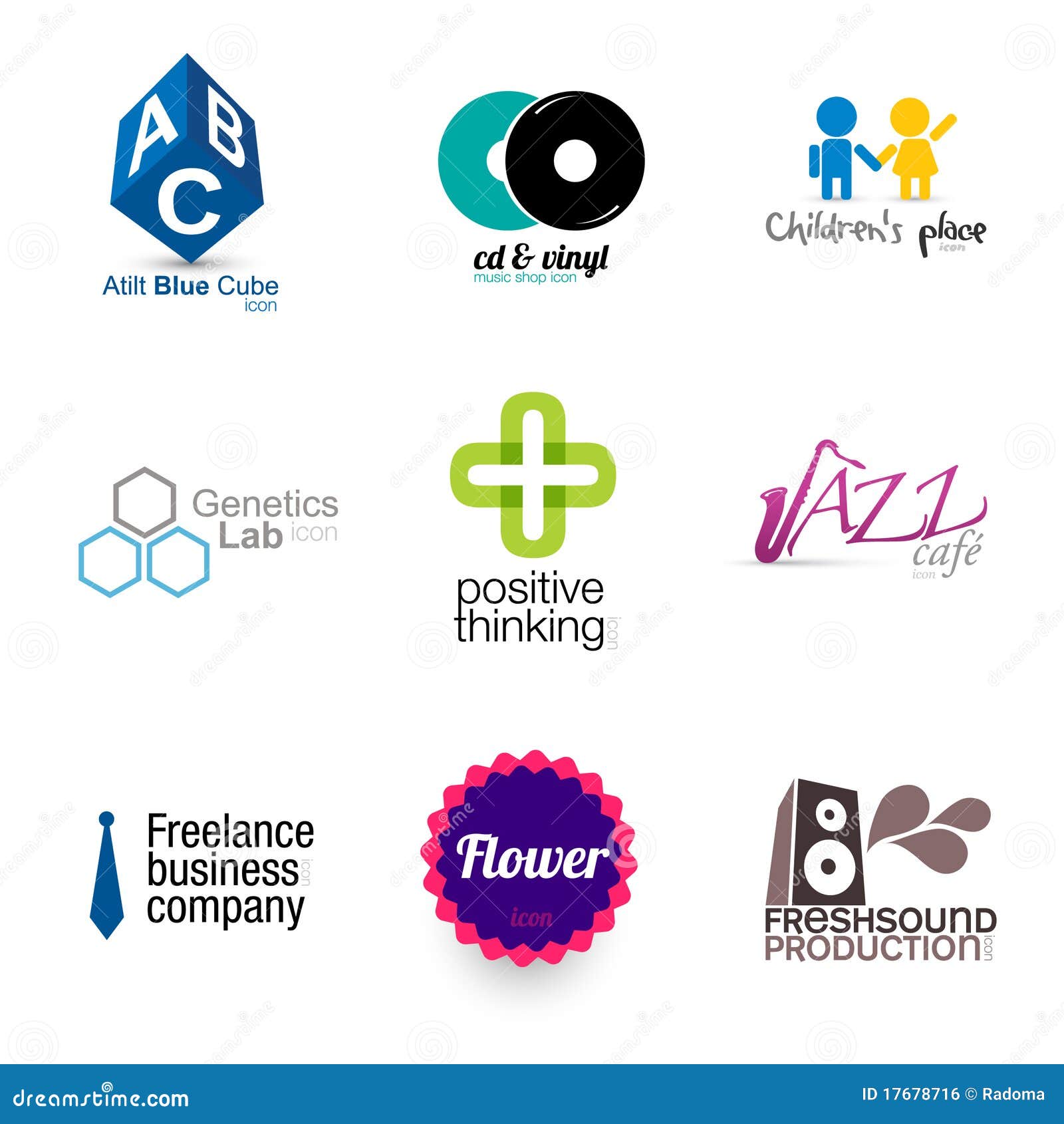 Modern Brand Designs - Set 1 Stock Illustration - Illustration of ...