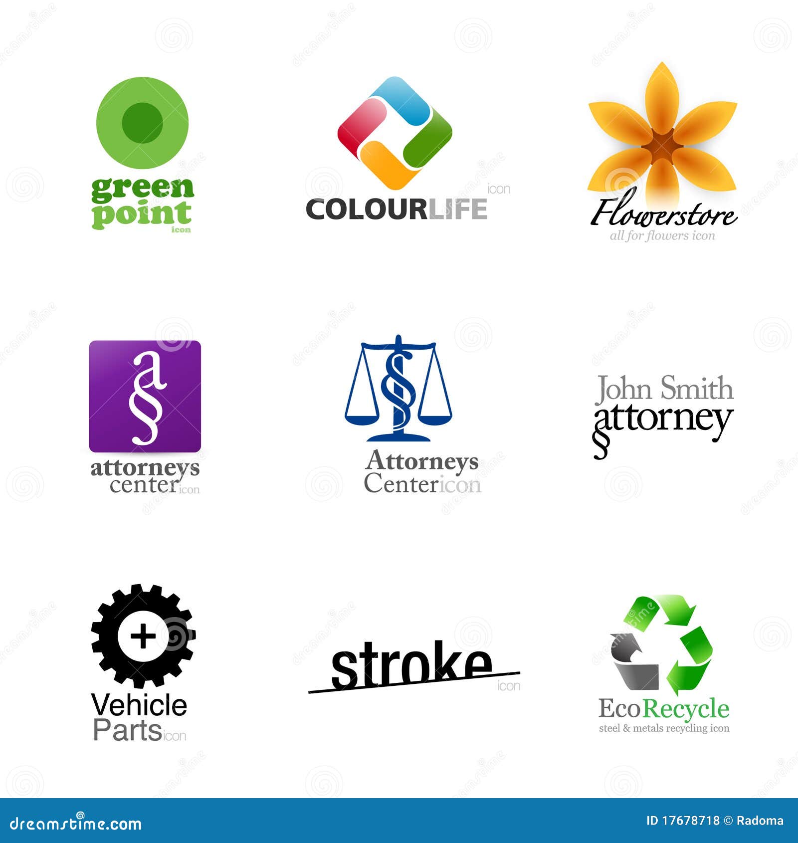 Modern Brand Designs - Set 2 Stock Illustration - Illustration of logos ...