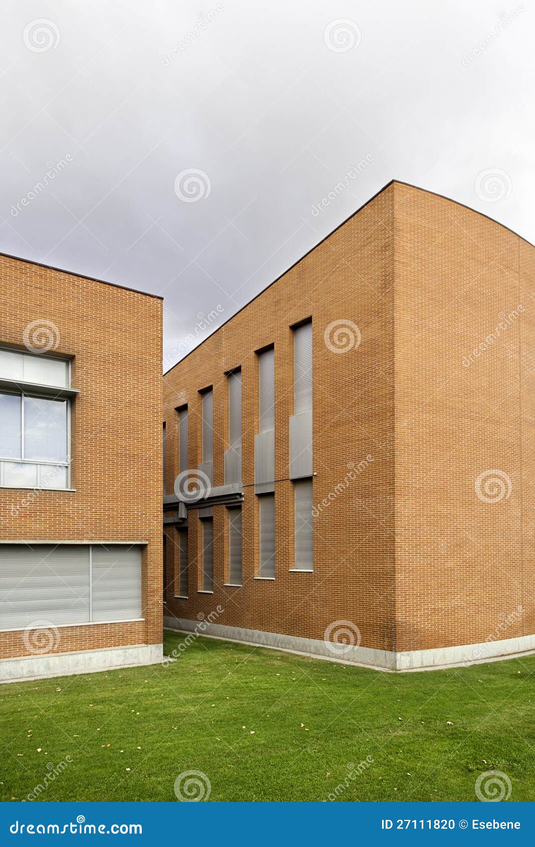 Modern brick building stock photo. Image of architecture - 27111820