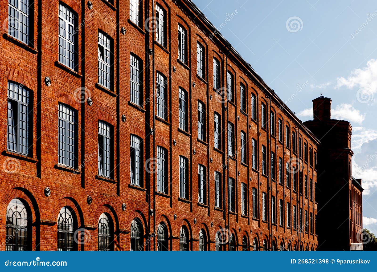 Modern Brick and Glass Facade of the Office Building. Stock Photo ...