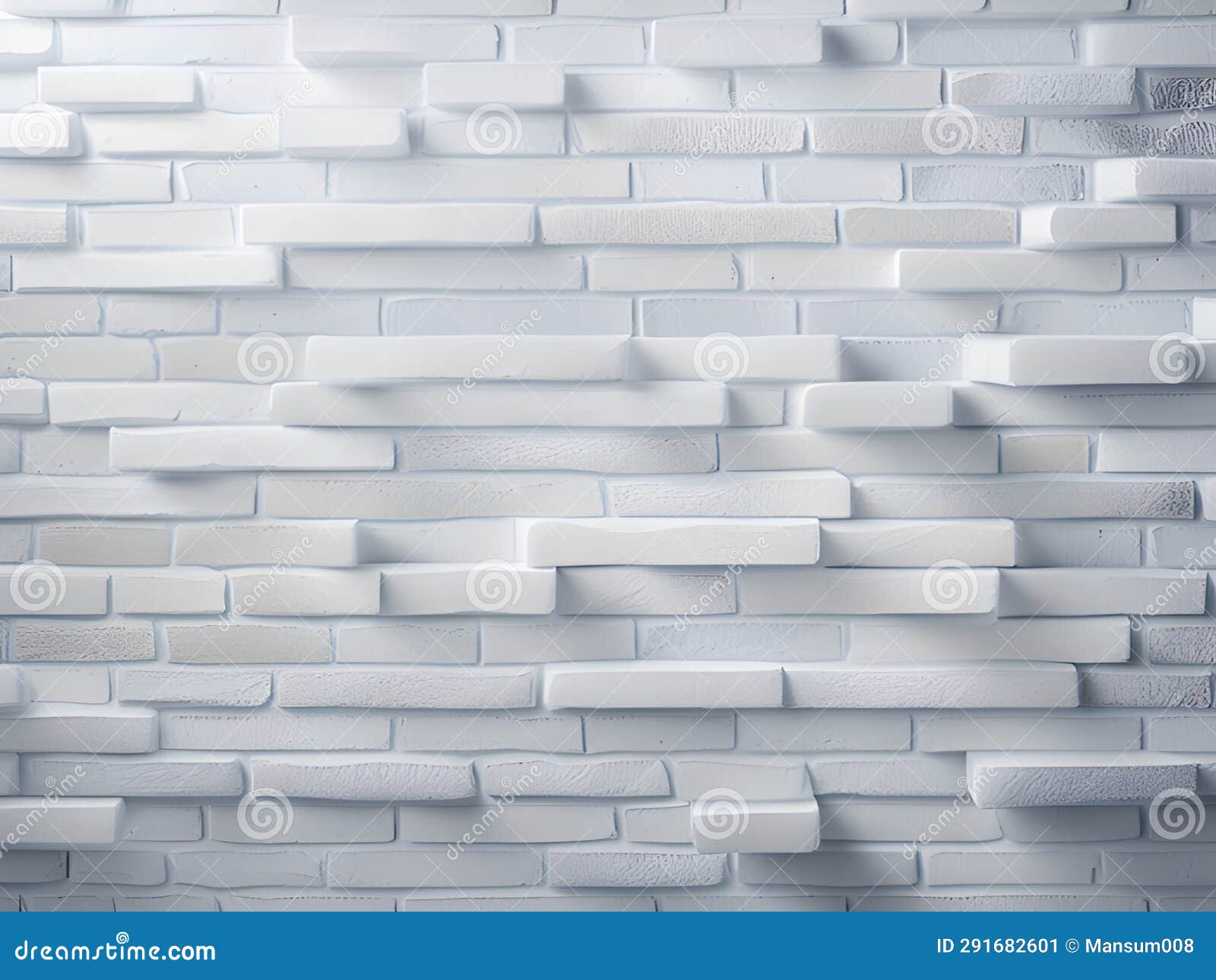 Modern Brick Wall Background, 3d Rendering Stock Illustration ...