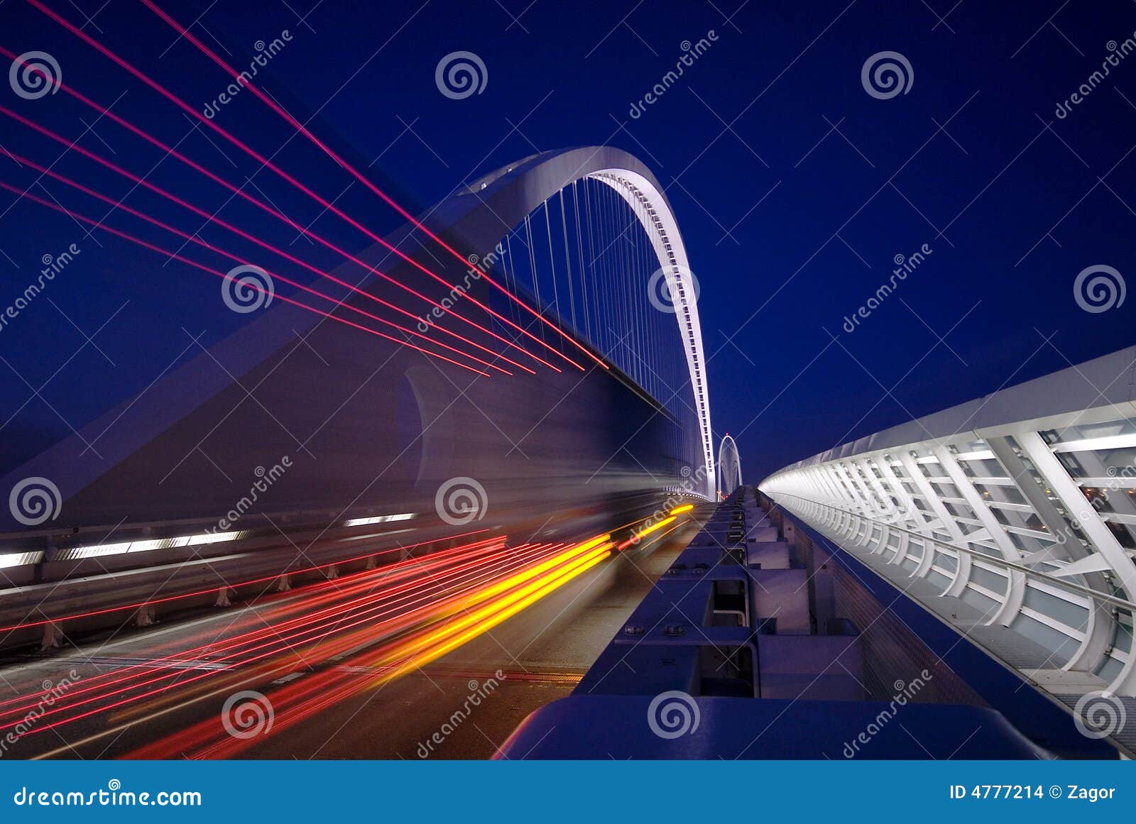 Modern bridge editorial stock image. Image of iron, blue - 4777214