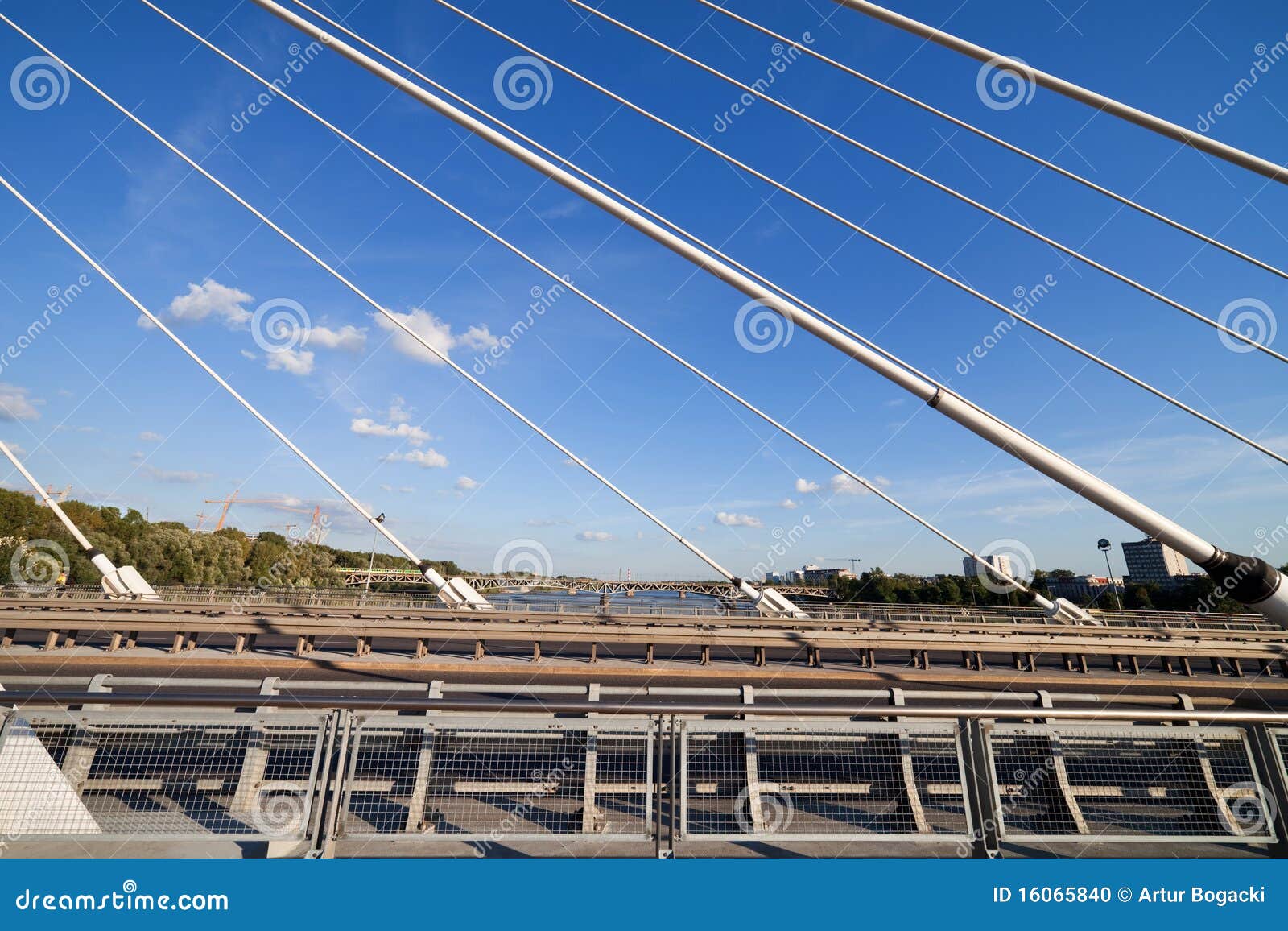 Modern Bridge Abstract Architecture Stock Photo - Image of cable ...