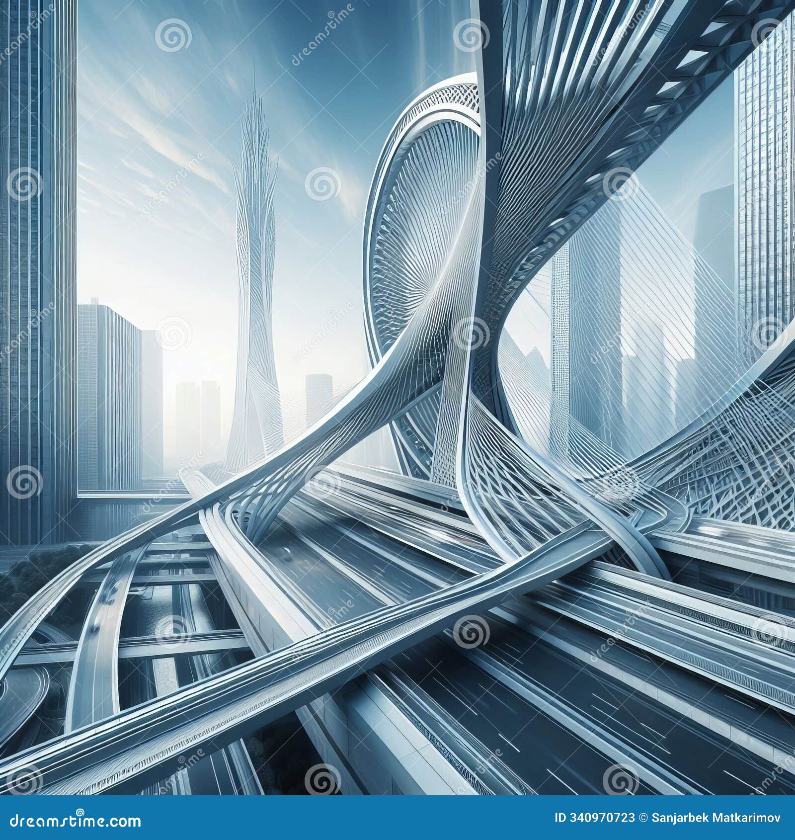 Modern Bridge Architecture a Detailed View of a Modern Bridge Fo Stock ...