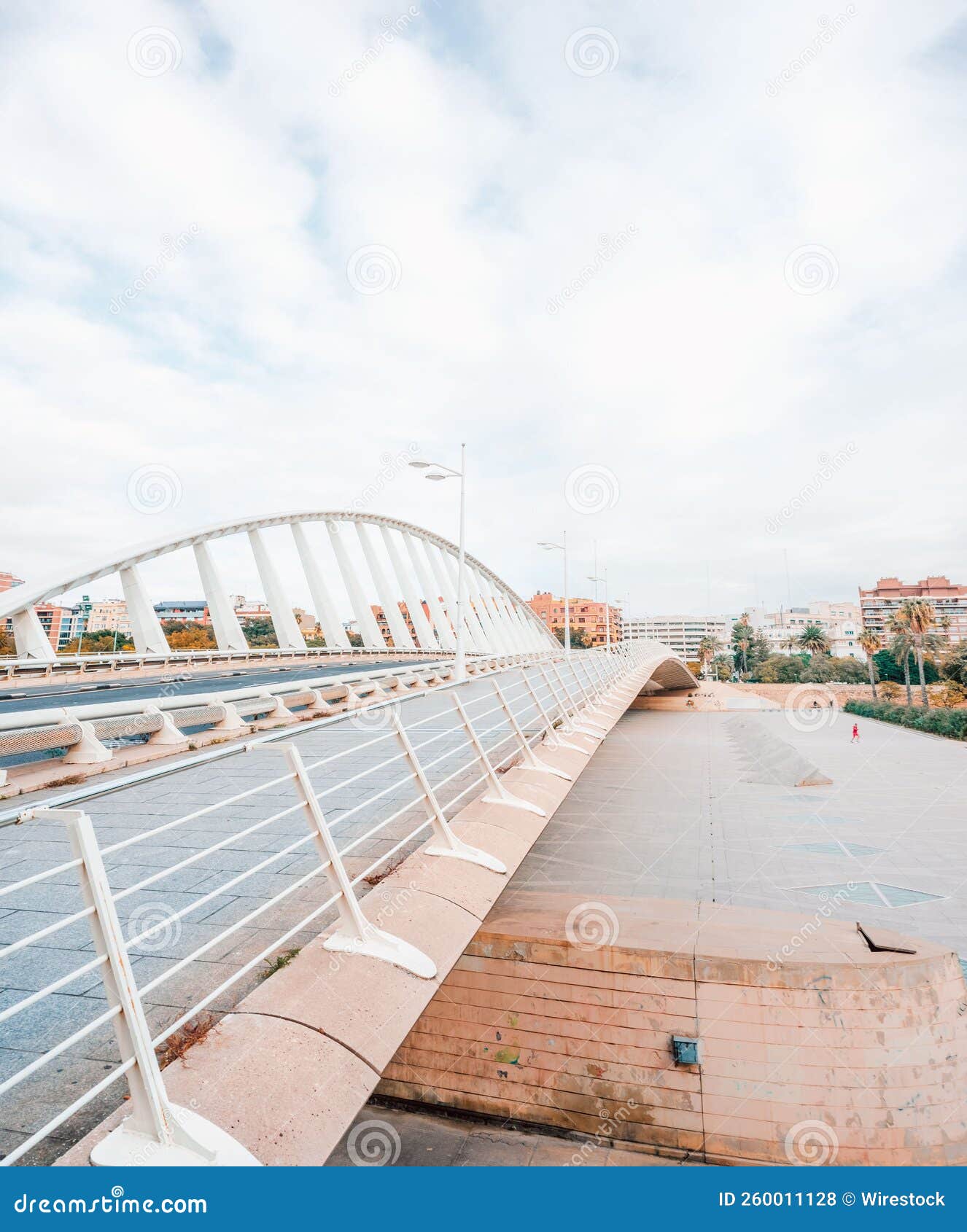 Modern Bridge Over the River Stock Photo - Image of landmark, structure ...