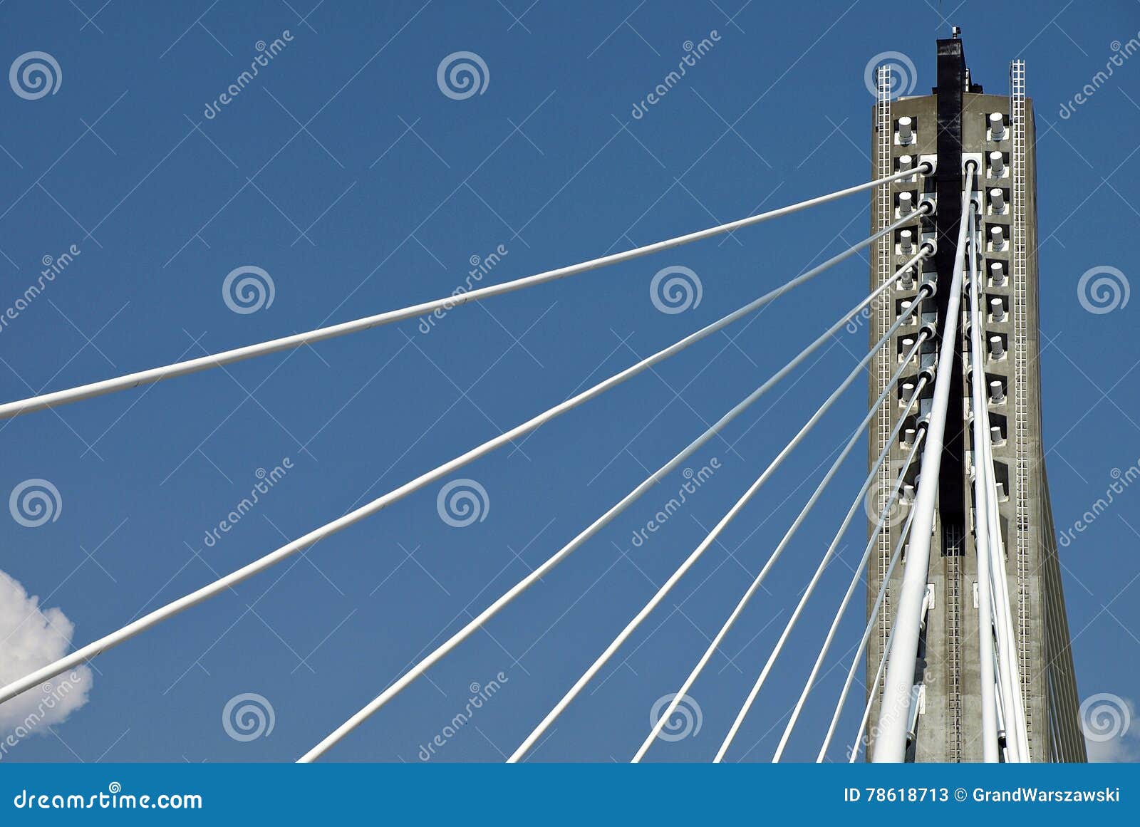 Modern bridge pylon stock image. Image of concrete, detail - 78618713