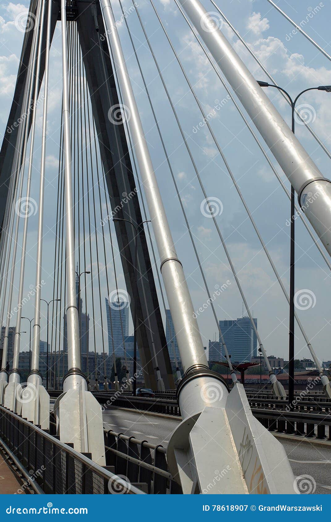 Modern bridge pylon stock image. Image of landscape, design - 78618907