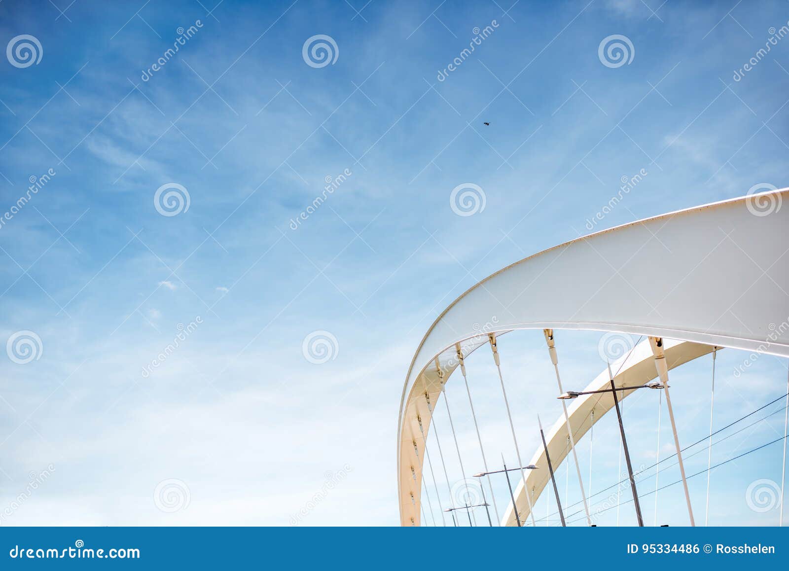 Modern Bridge on the Sky Background Stock Photo - Image of urban ...