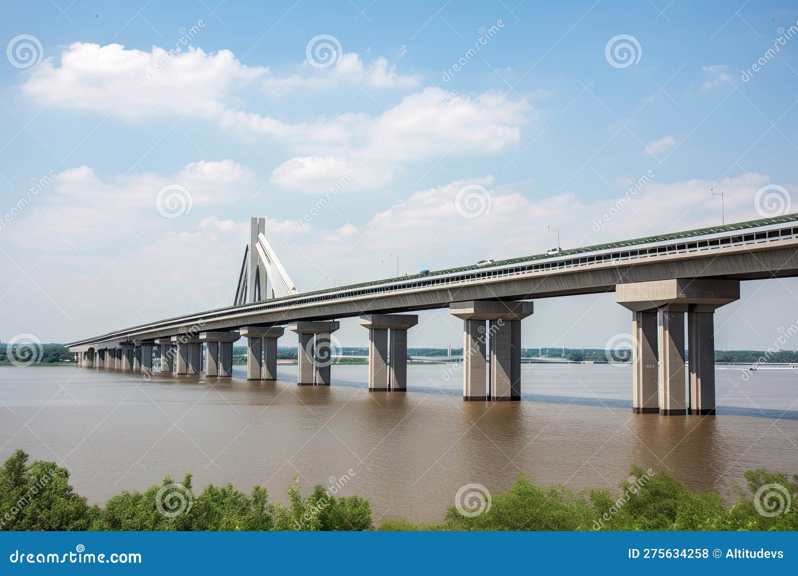 Modern Bridge with Sleek Design and State-of-the-art Technology ...