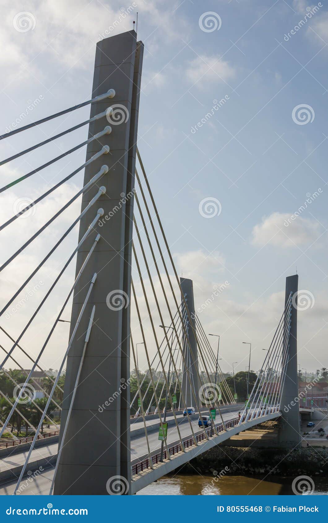 Modern Bridge Spanning a River in Lobito, Angola Stock Photo - Image of ...