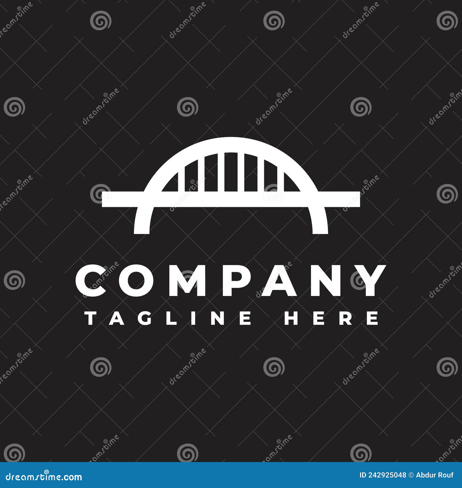 Modern bridge logo design stock vector. Illustration of bridge - 242925048