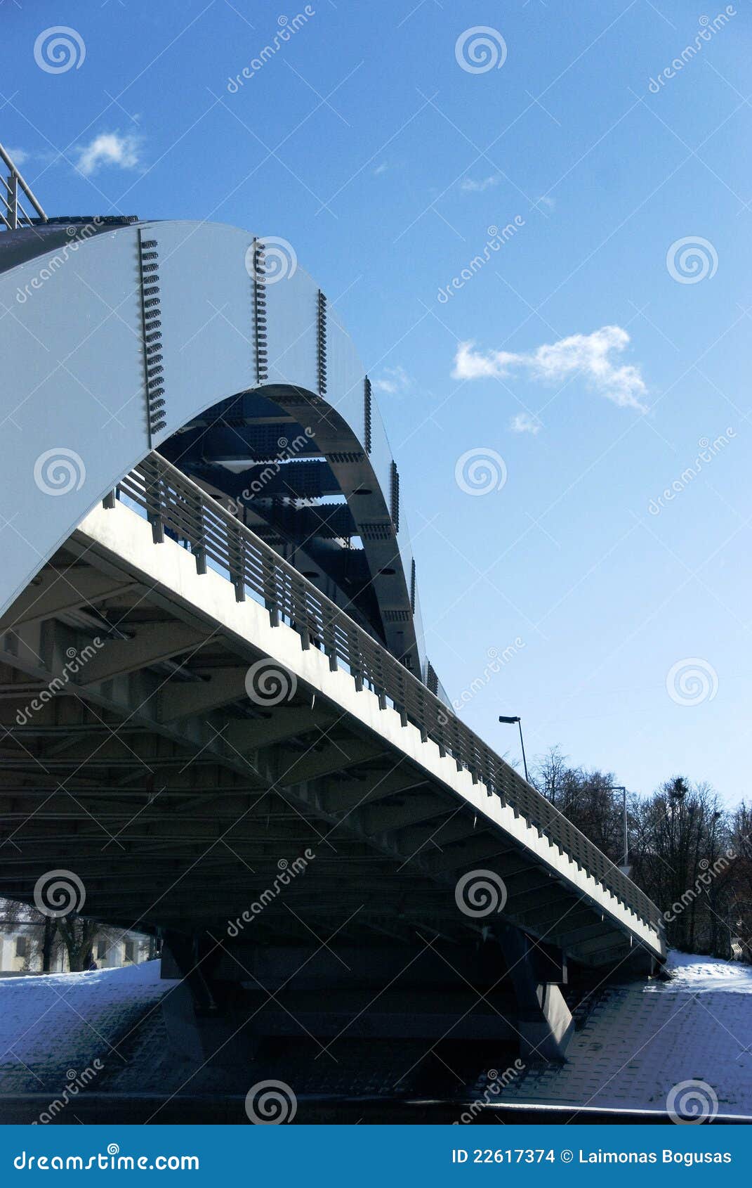 The Modern Bridge in Vilnius, Lithuania Stock Photo - Image of storied ...
