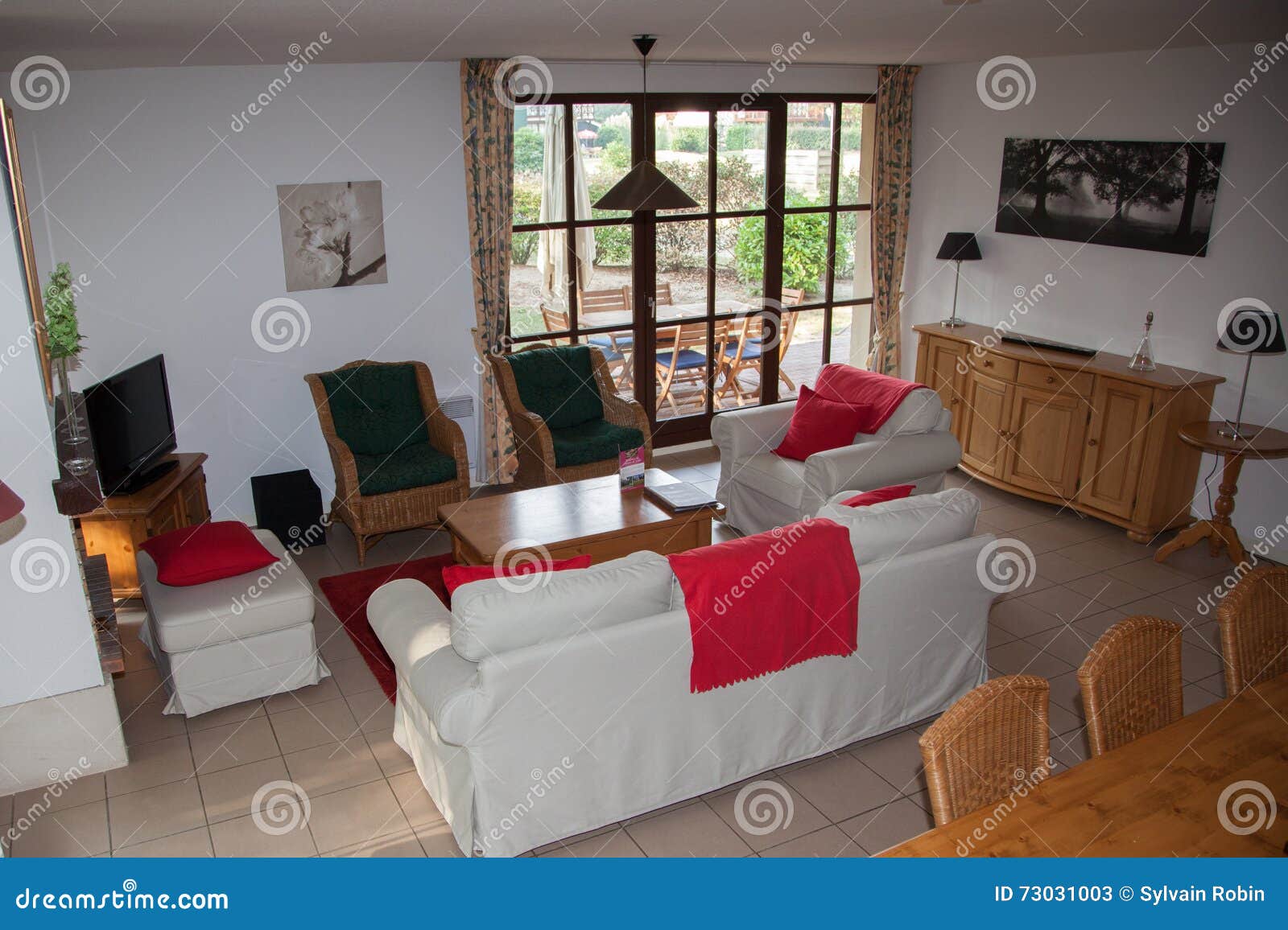 Modern, Bright, Clean, Living Room in a House Stock Image - Image of ...