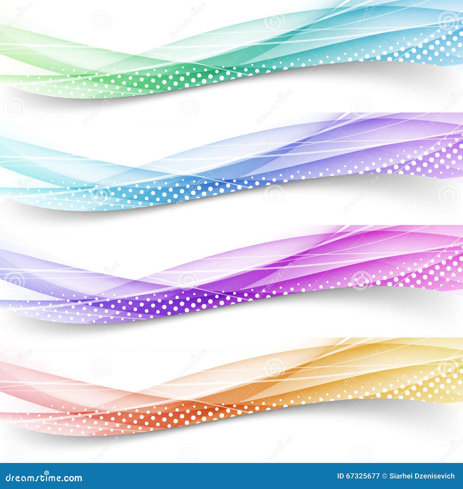 Modern Bright Colorful Futuristic Pattern Headers Stock Vector ...