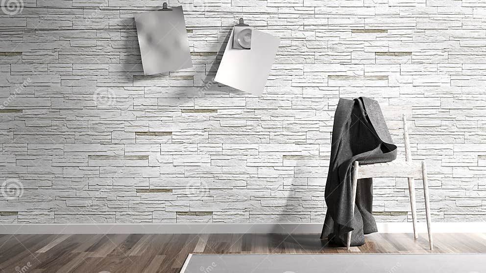 Modern Bright Interior . 3D Rendering Stock Illustration - Illustration ...