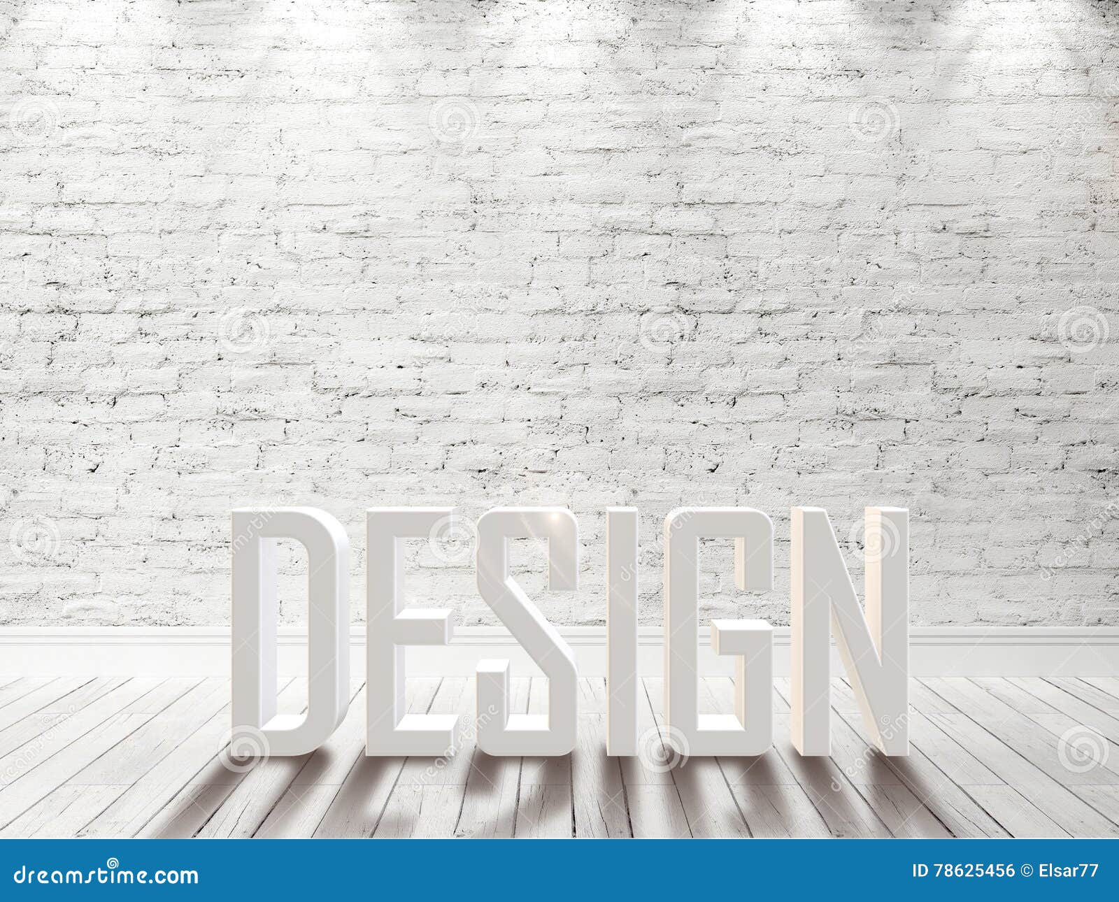 Modern Bright Interior . 3D Rendering Stock Illustration - Illustration ...