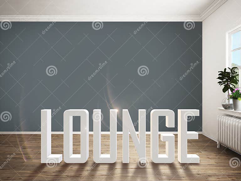 Modern Bright Interior . 3D Rendering Stock Illustration - Illustration ...