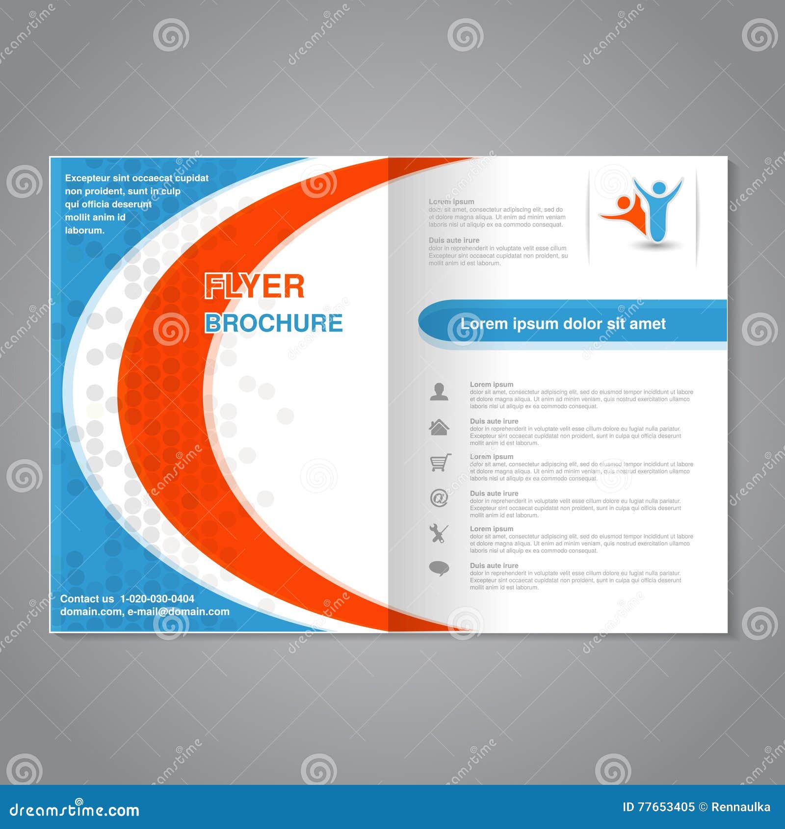Modern Brochure, Abstract Flyer with Simple Dotted Design. Layout ...