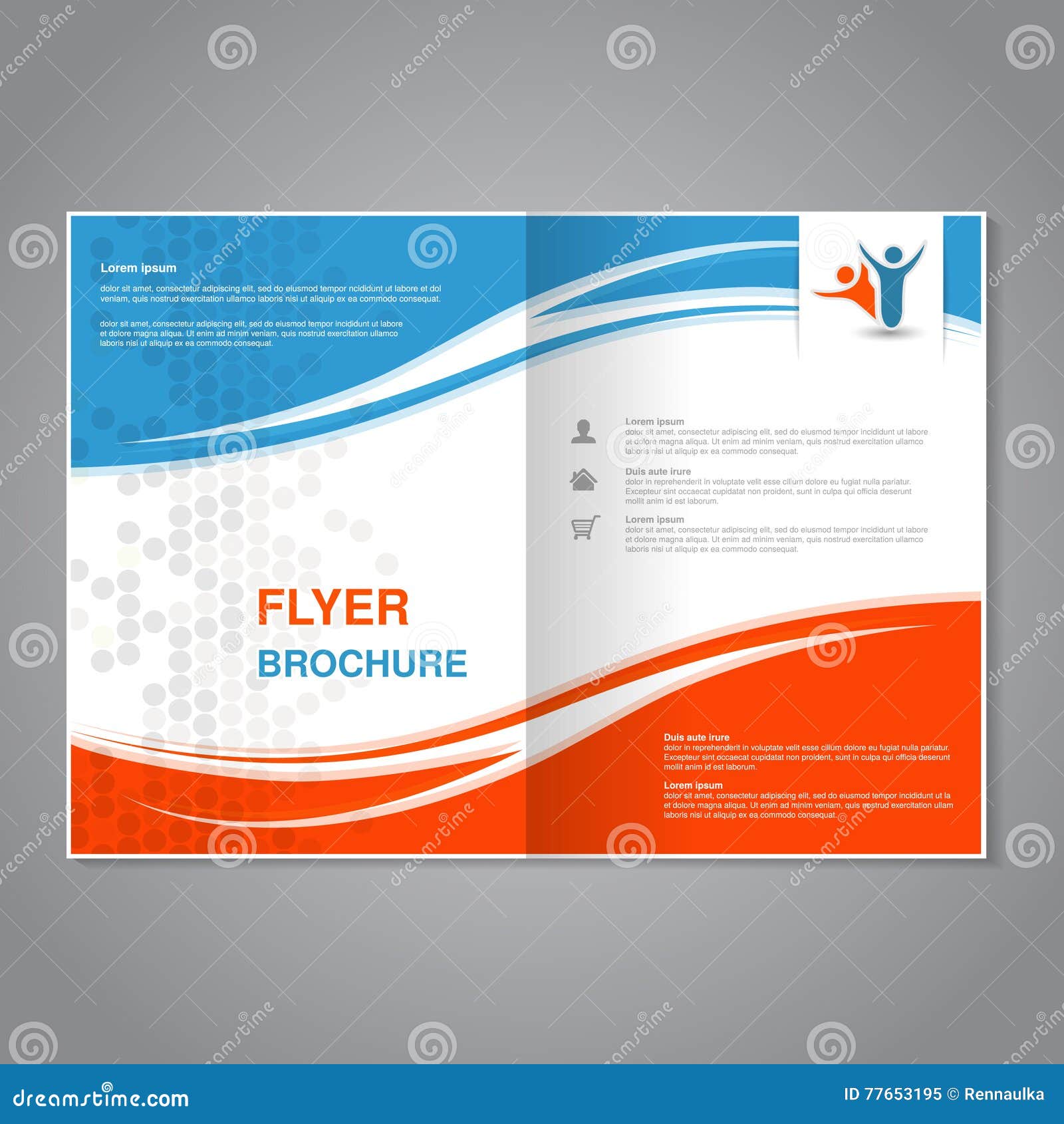 Modern Brochure, Abstract Flyer with Simple Dotted Design. Layout ... Modern Brochure, Abstract Flyer with Simple Dotted Design. Layout ...