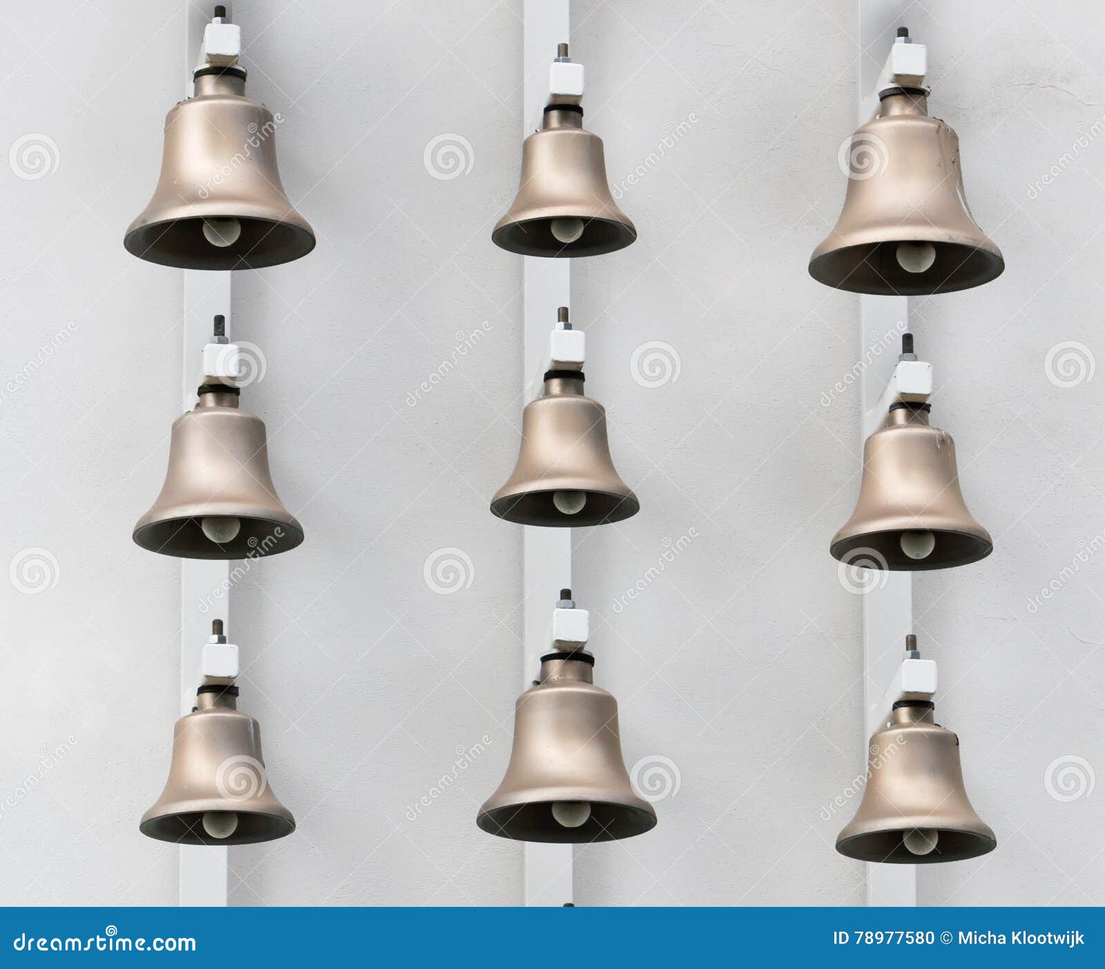 Modern bronze bells stock photo. Image of alarm, objects - 78977580