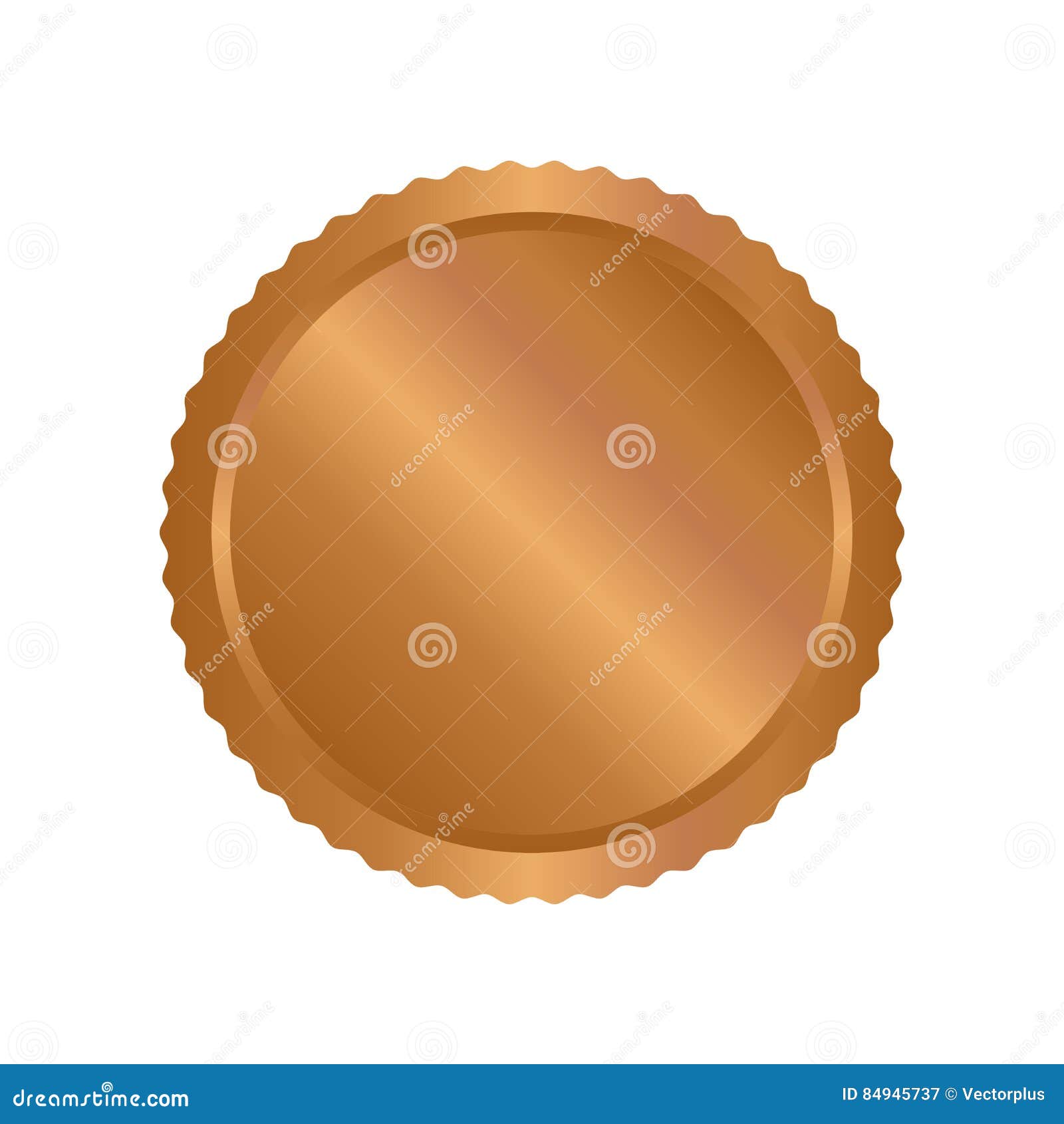 Modern Bronze Circle Metal Badges, Labels and Design Elements. Vector ...