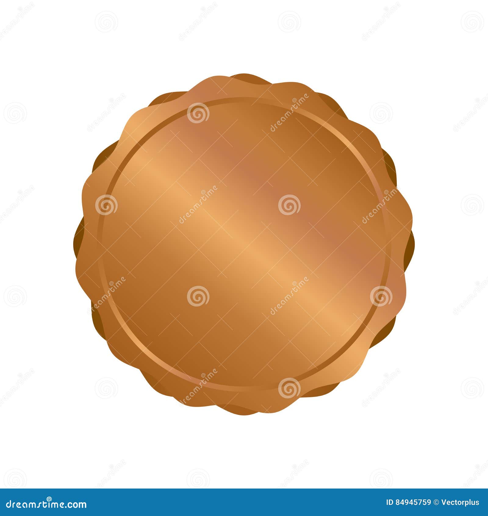 Modern Bronze Circle Metal Badges, Labels and Design Elements. Vector ...