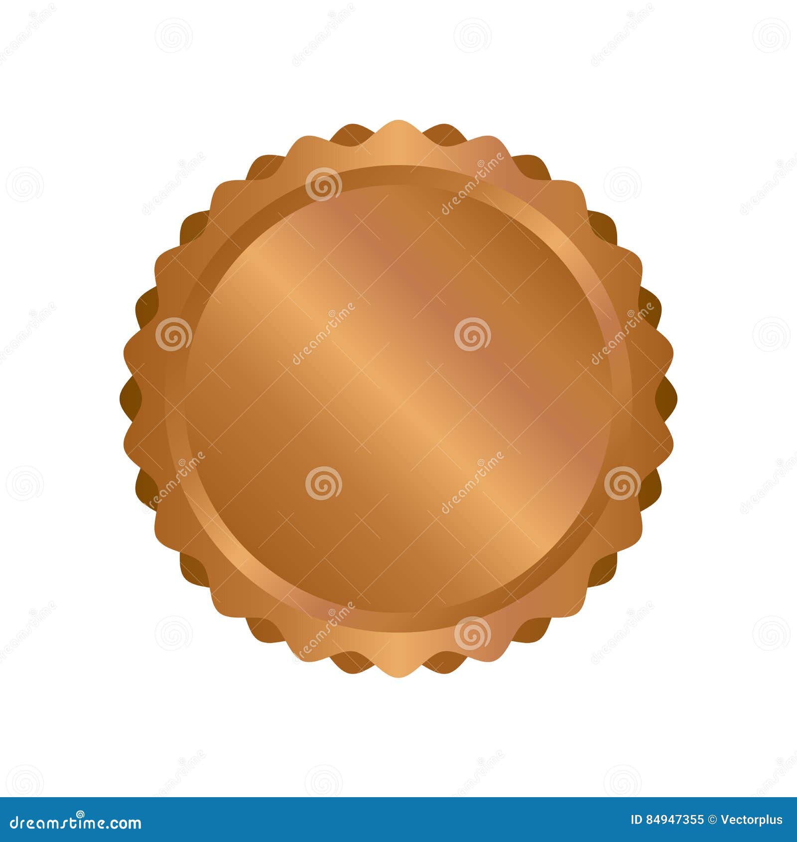Modern Bronze Circle Metal Badges, Labels and Design Elements. Vector ...