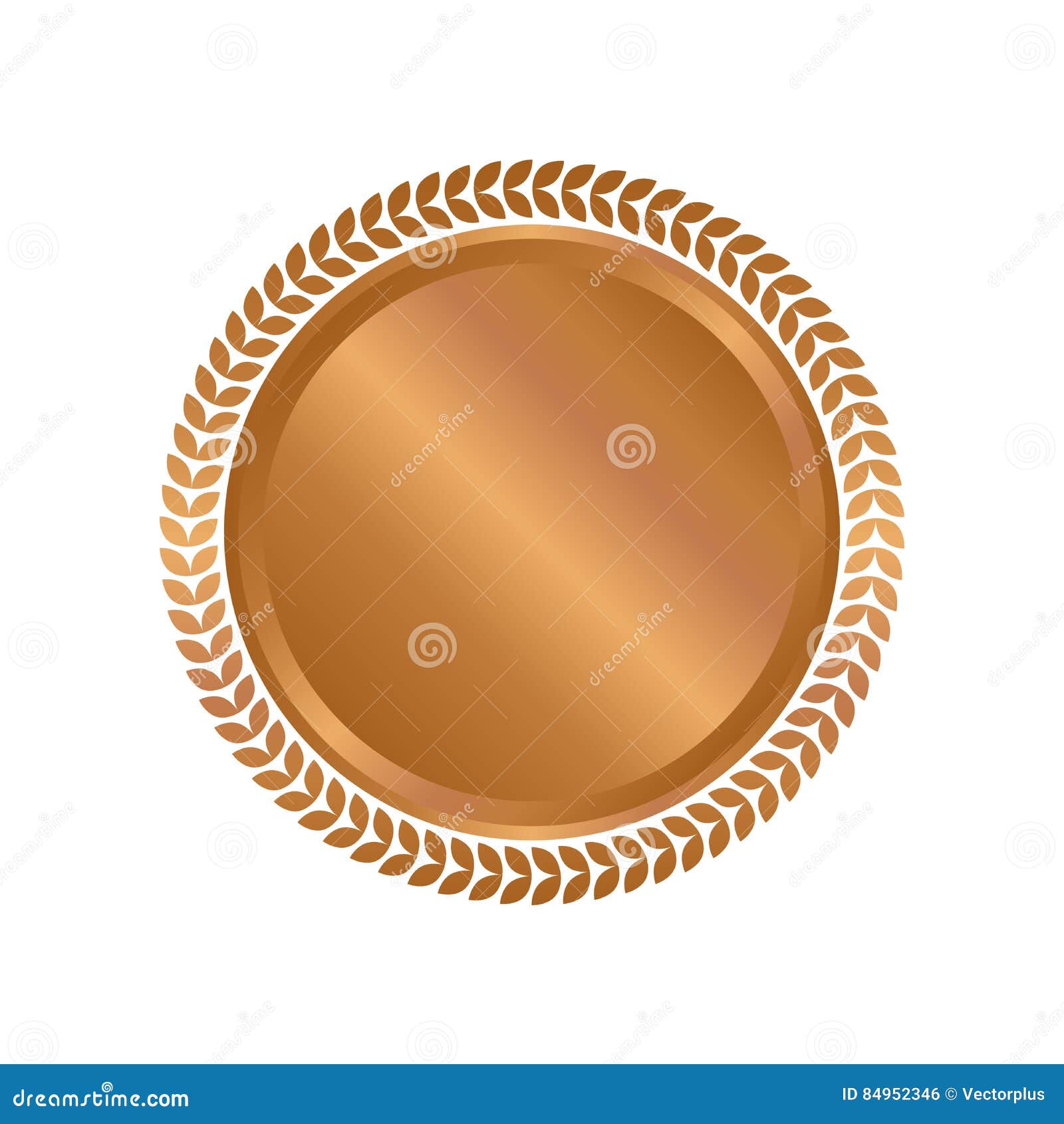 Modern Bronze Circle Metal Badges, Labels and Design Elements. Vector ...