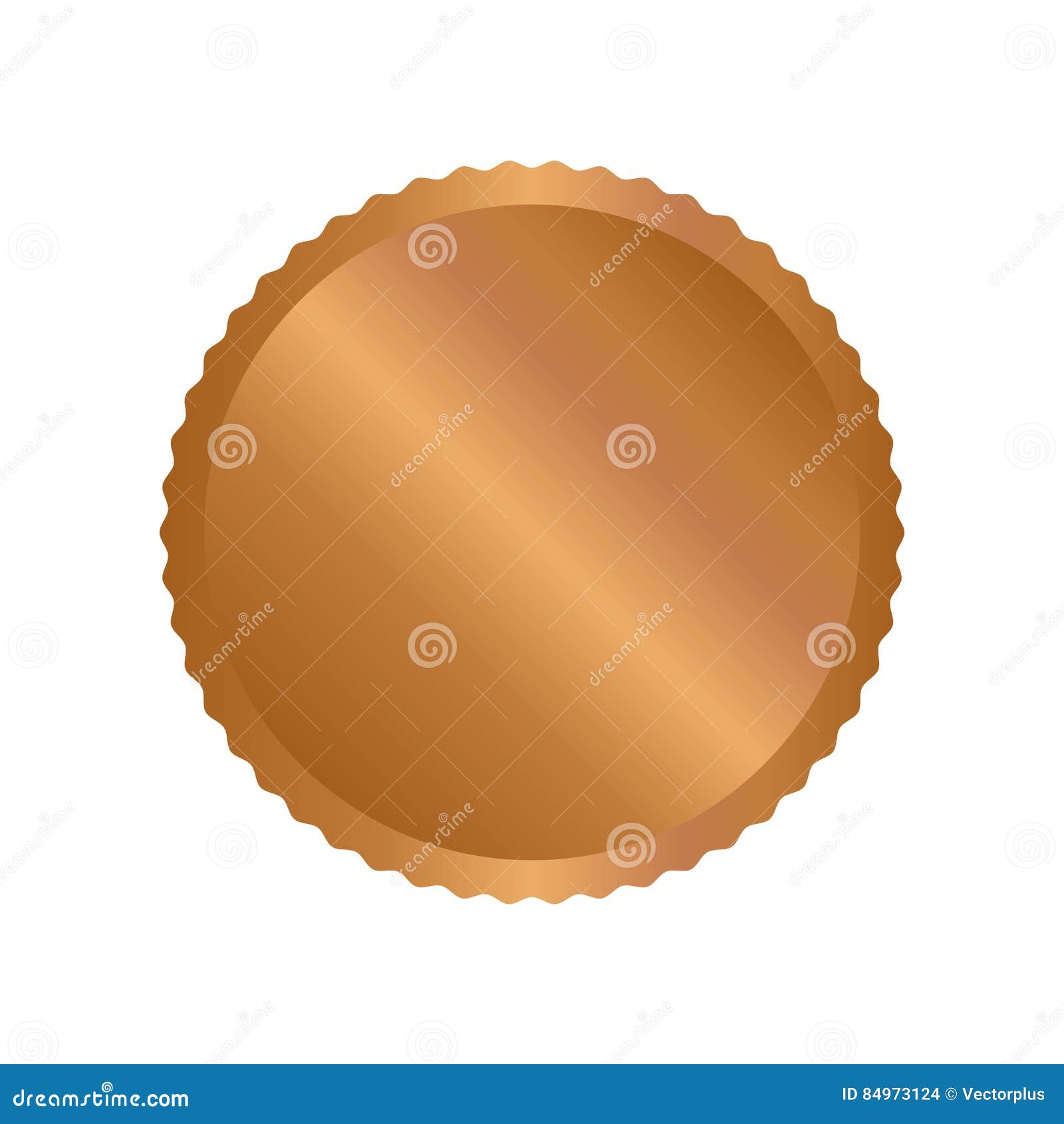 Modern Bronze Circle Metal Badges, Labels and Design Elements. Vector ...