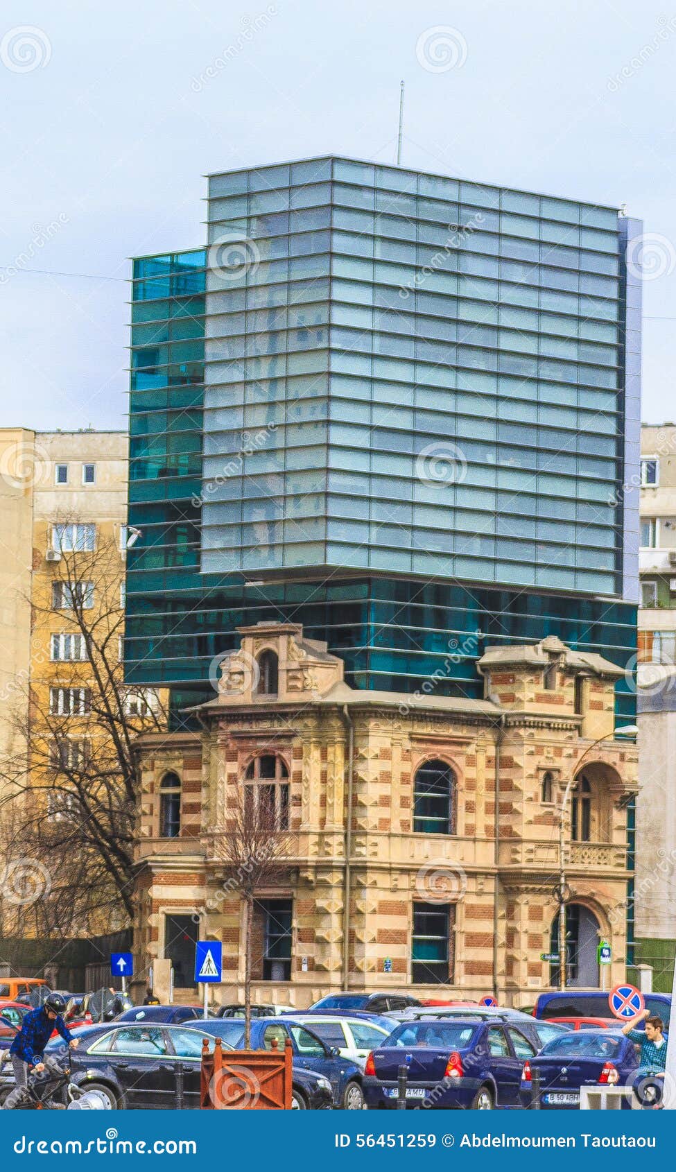 Modern Bucharest editorial stock image. Image of window - 56451259