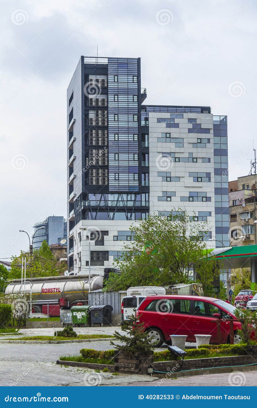 Modern Bucharest editorial stock photo. Image of blue - 40282533