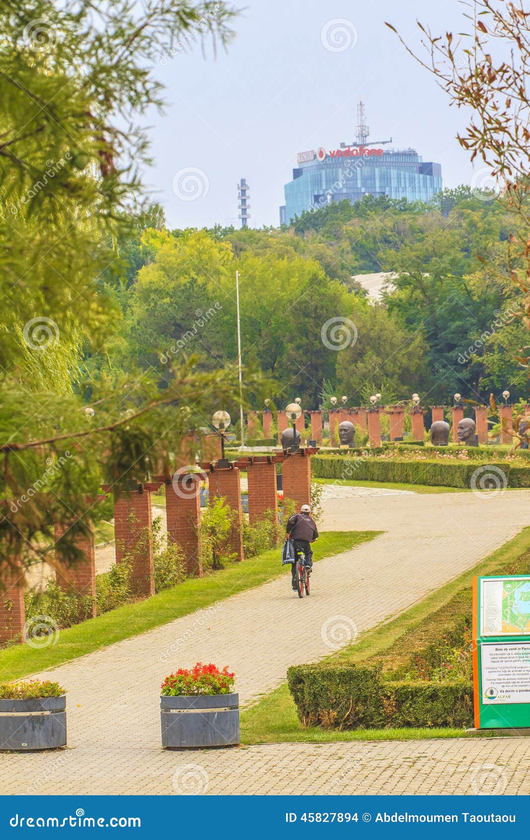 Modern Bucharest editorial stock image. Image of blue - 45827894