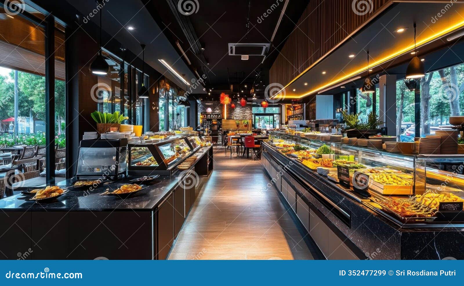 Buffet Restaurant Vector Line Icons Set. Buffet, Restaurant, Food ...