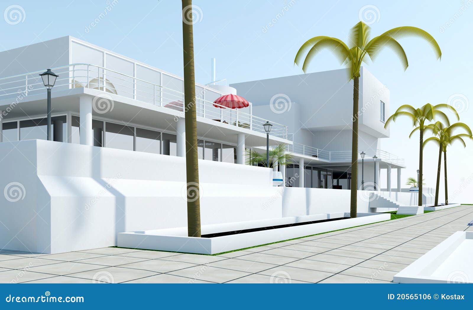Luxury Villa stock illustration. Illustration of beautiful - 20565106