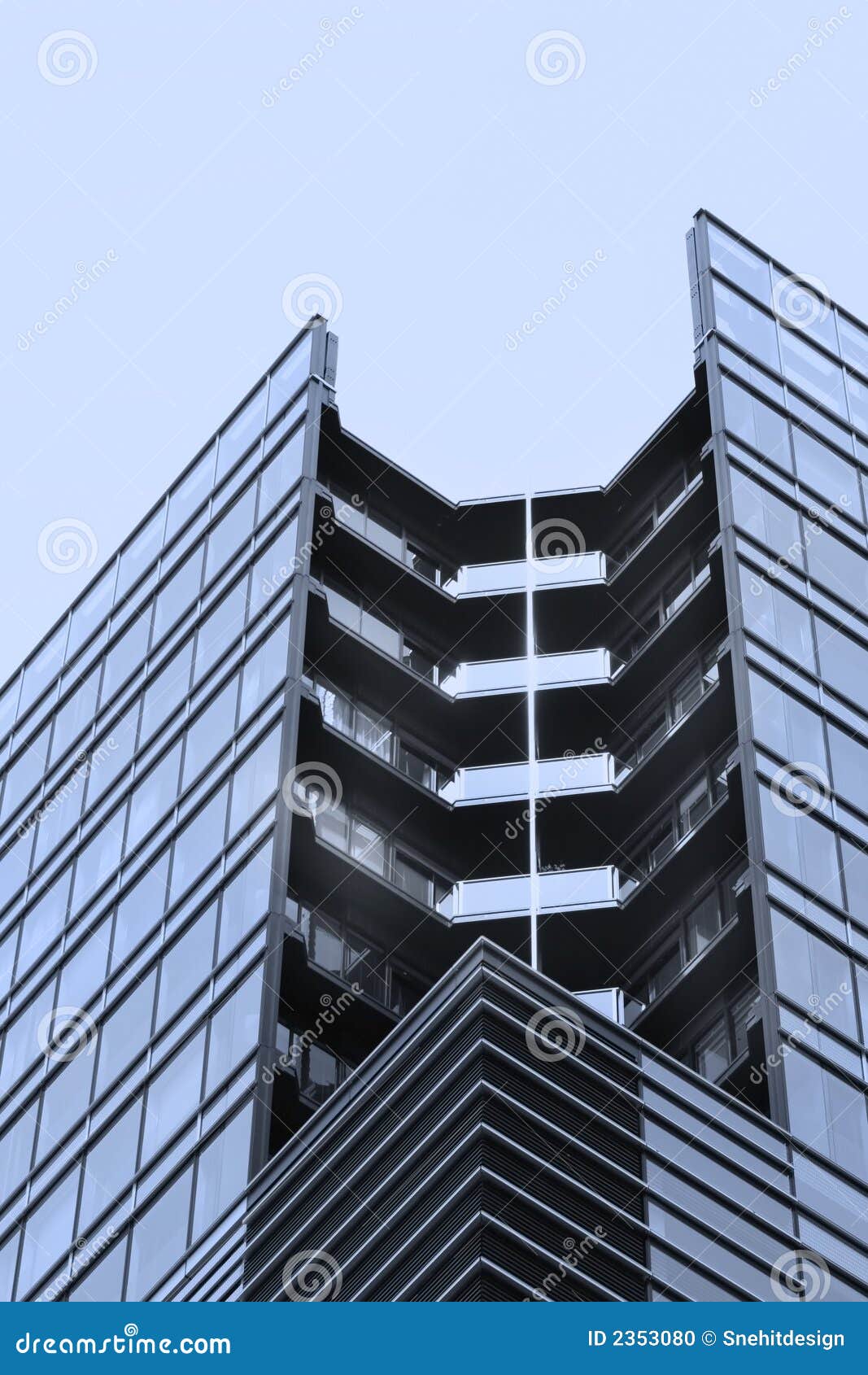 Modern building stock photo. Image of mirror, center, backdrop - 2353080