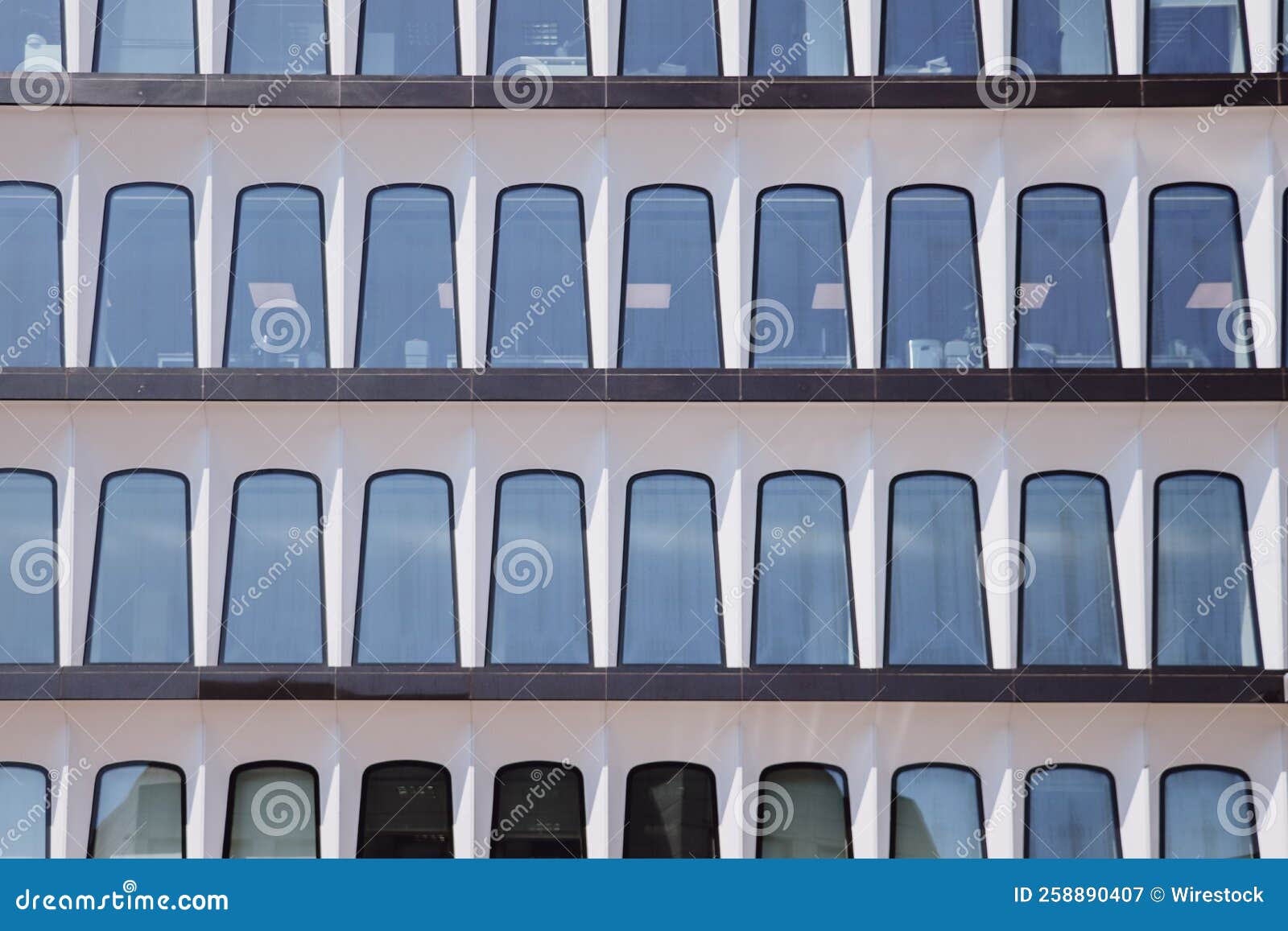 Modern Building with Abstract Windows in Rows Stock Image - Image of ...