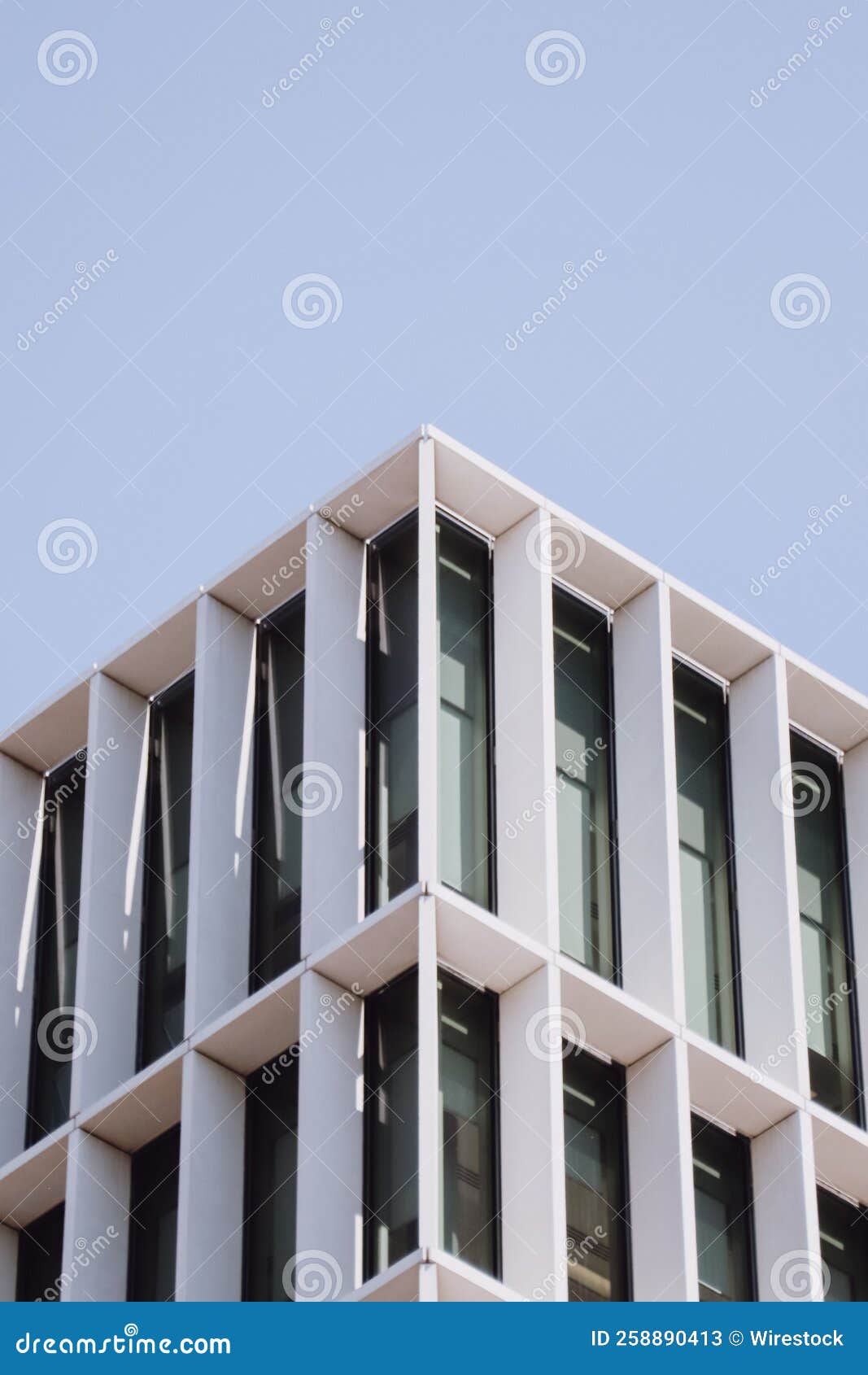Modern Building with Abstract Windows in Rows Stock Image - Image of ...