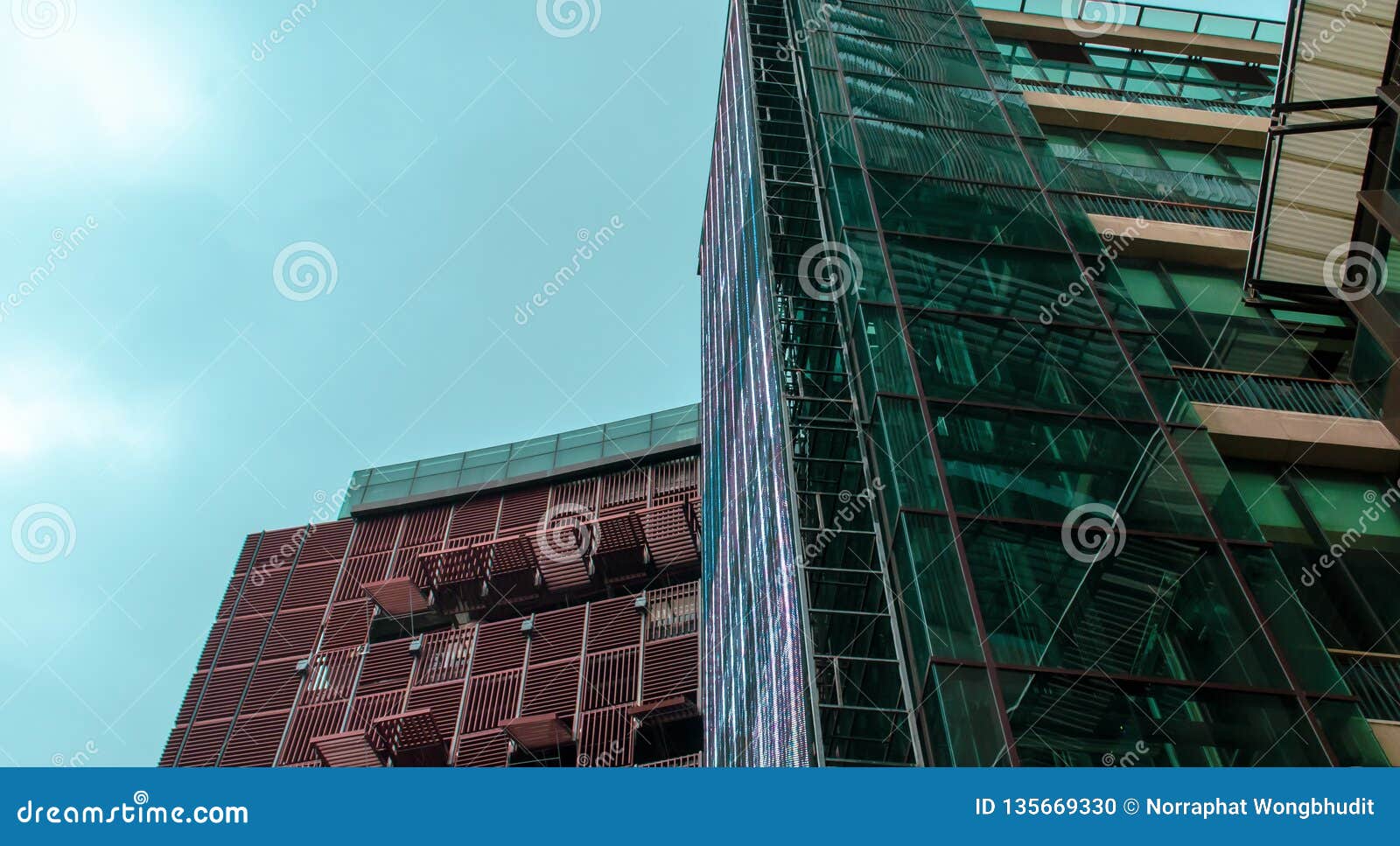Modern Building ads stock photo. Image of center, commercial - 135669330
