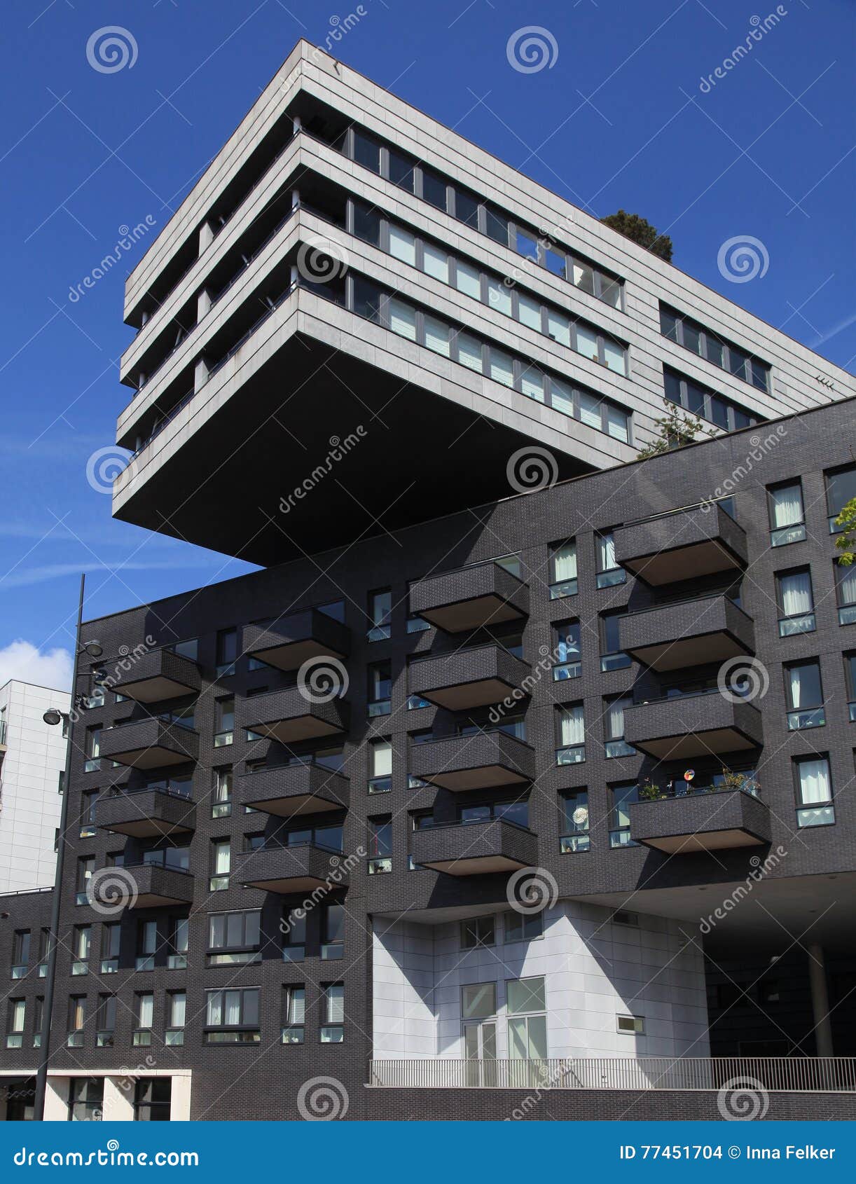 Modern Building in Amsterdam, Holland Stock Photo - Image of brick ...
