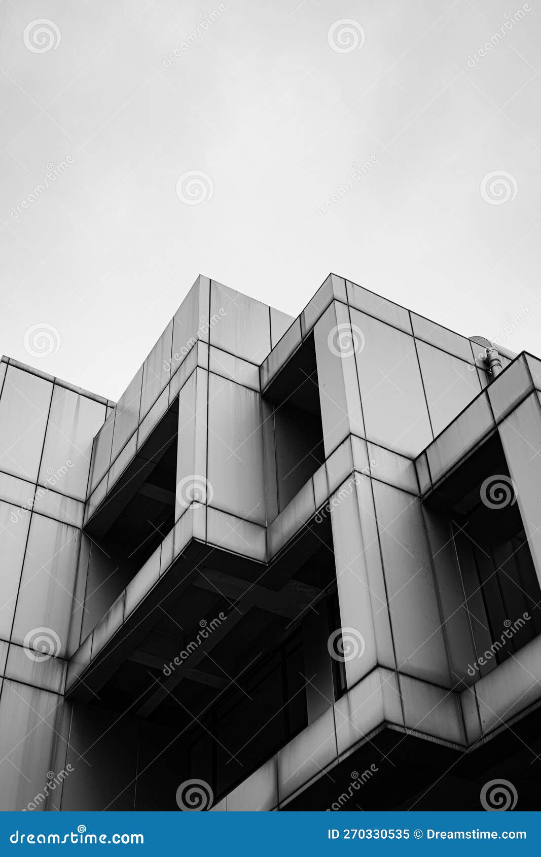 Modern Building Architecture with Bold Edges and Large Exterior Wall ...